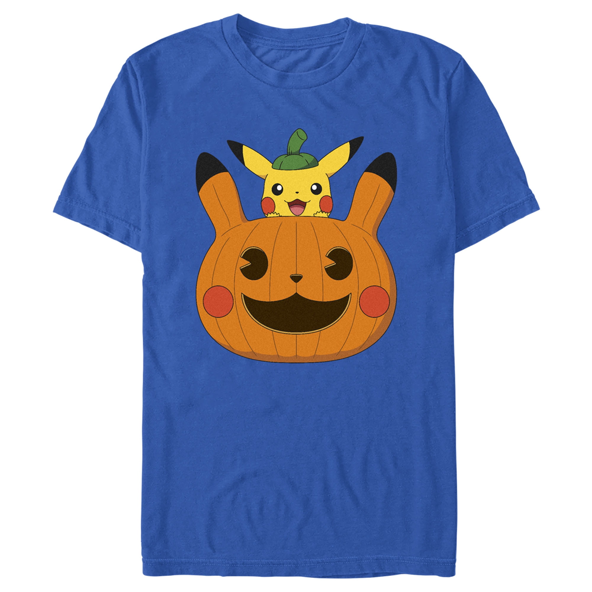 Men's Pokemon Halloween Pikachu Jack-O'-Lantern Graphic Tee Royal Blue ...