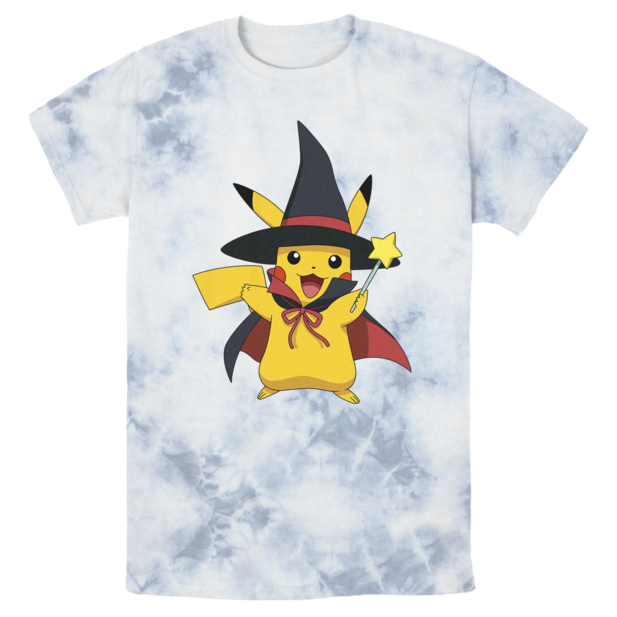 Men's Pokemon Halloween Pikachu Magic Wand Graphic Tee White/Blue Large ...