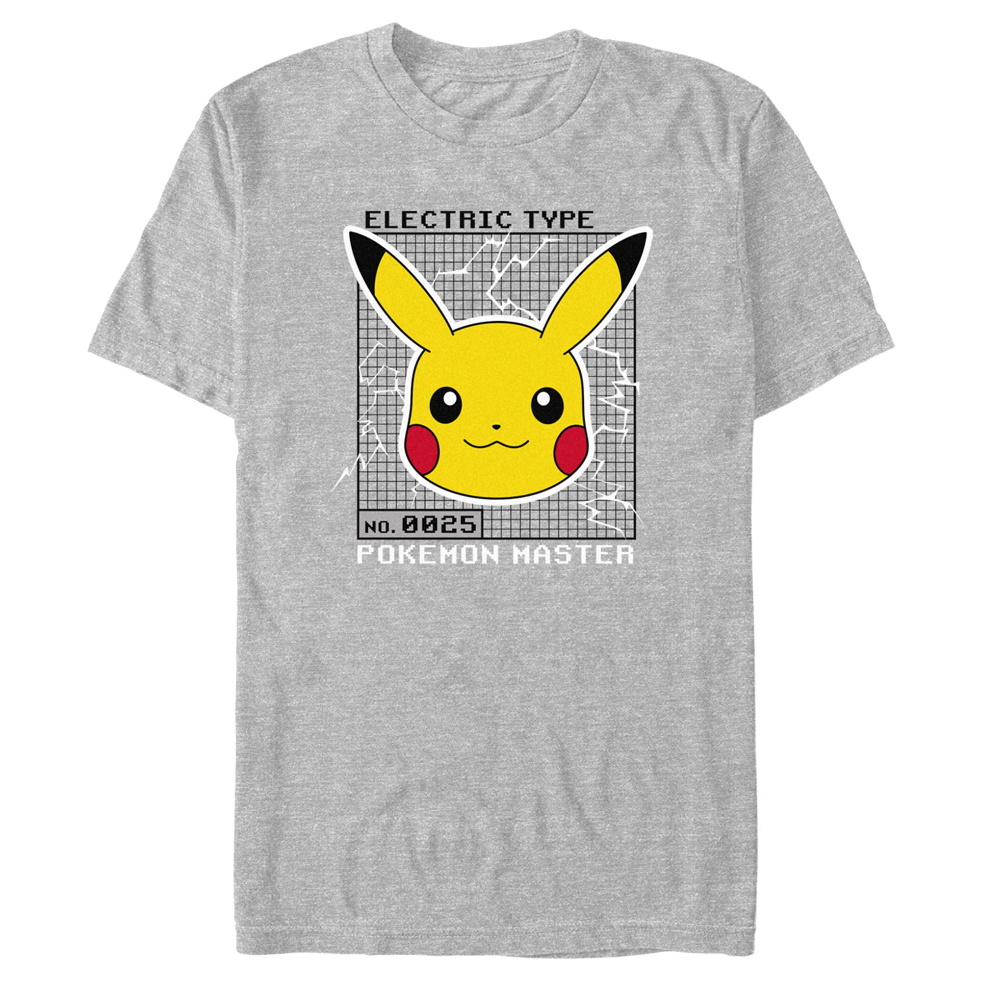Men's Pokemon Pikachu Electric Type Graphic Tee Athletic Heather Large ...