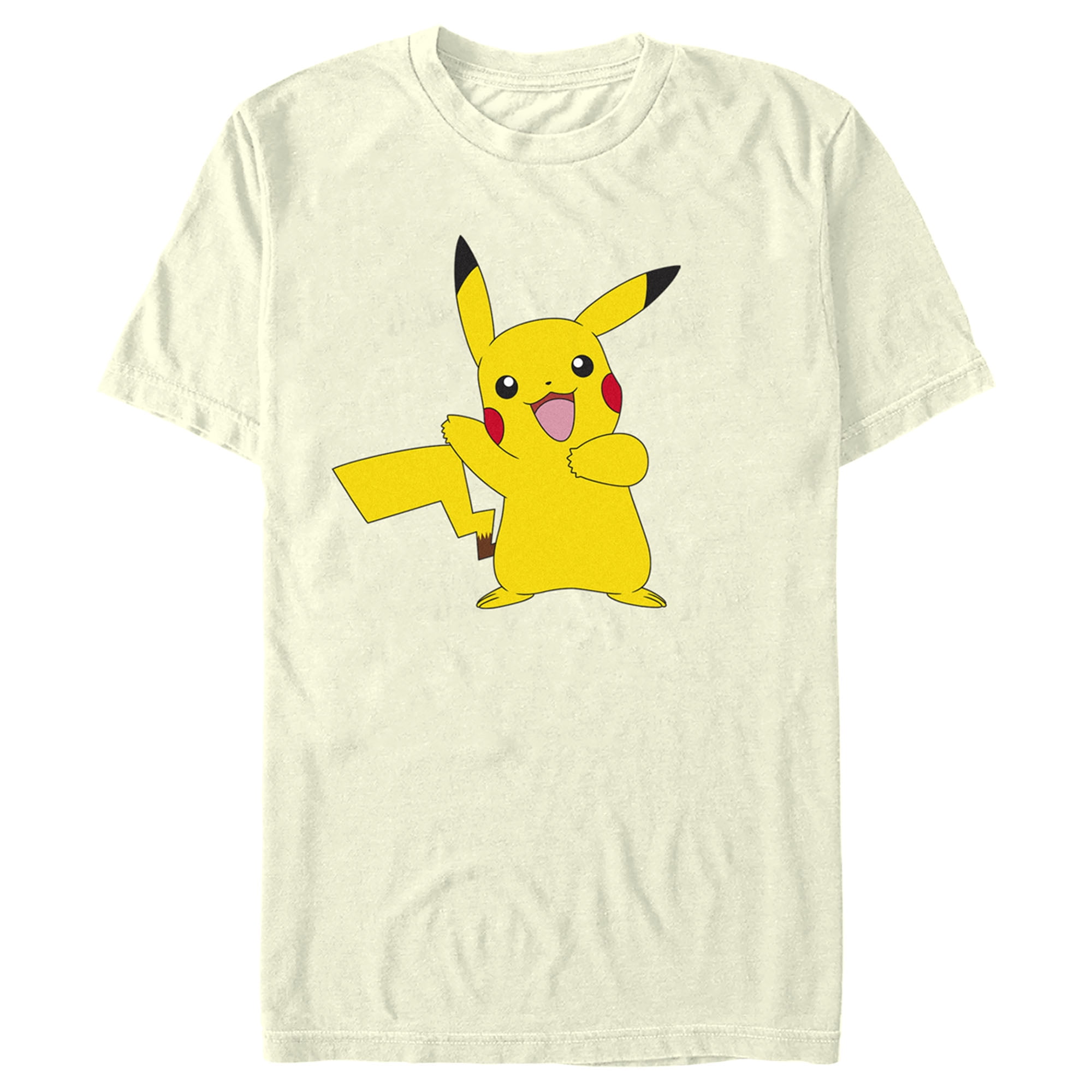 Men's Pokemon Pikachu Happy Dance Graphic Tee Beige X Large - Walmart.com