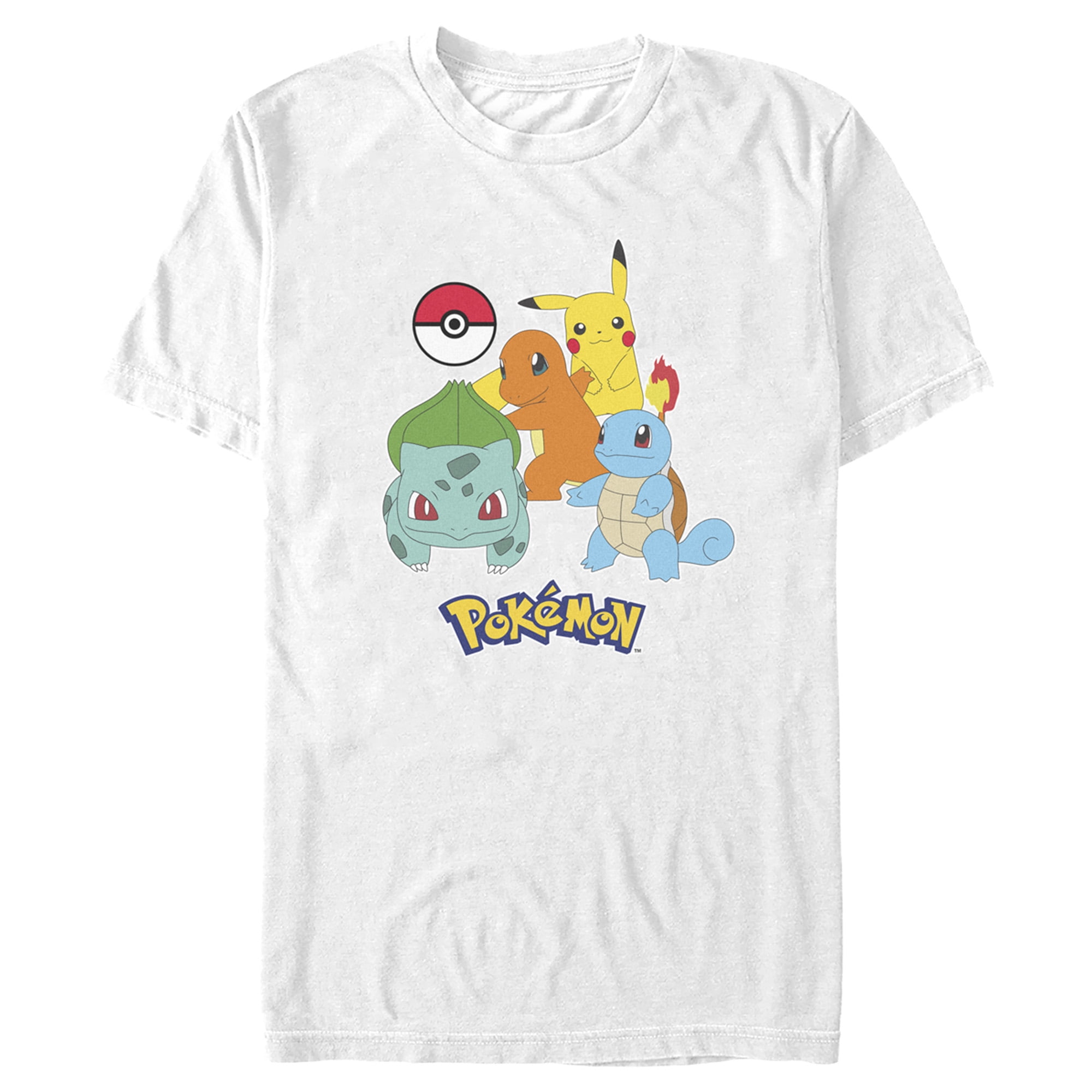 Men's Pokemon Poke Ball Group Graphic Tee White Small - Walmart.com