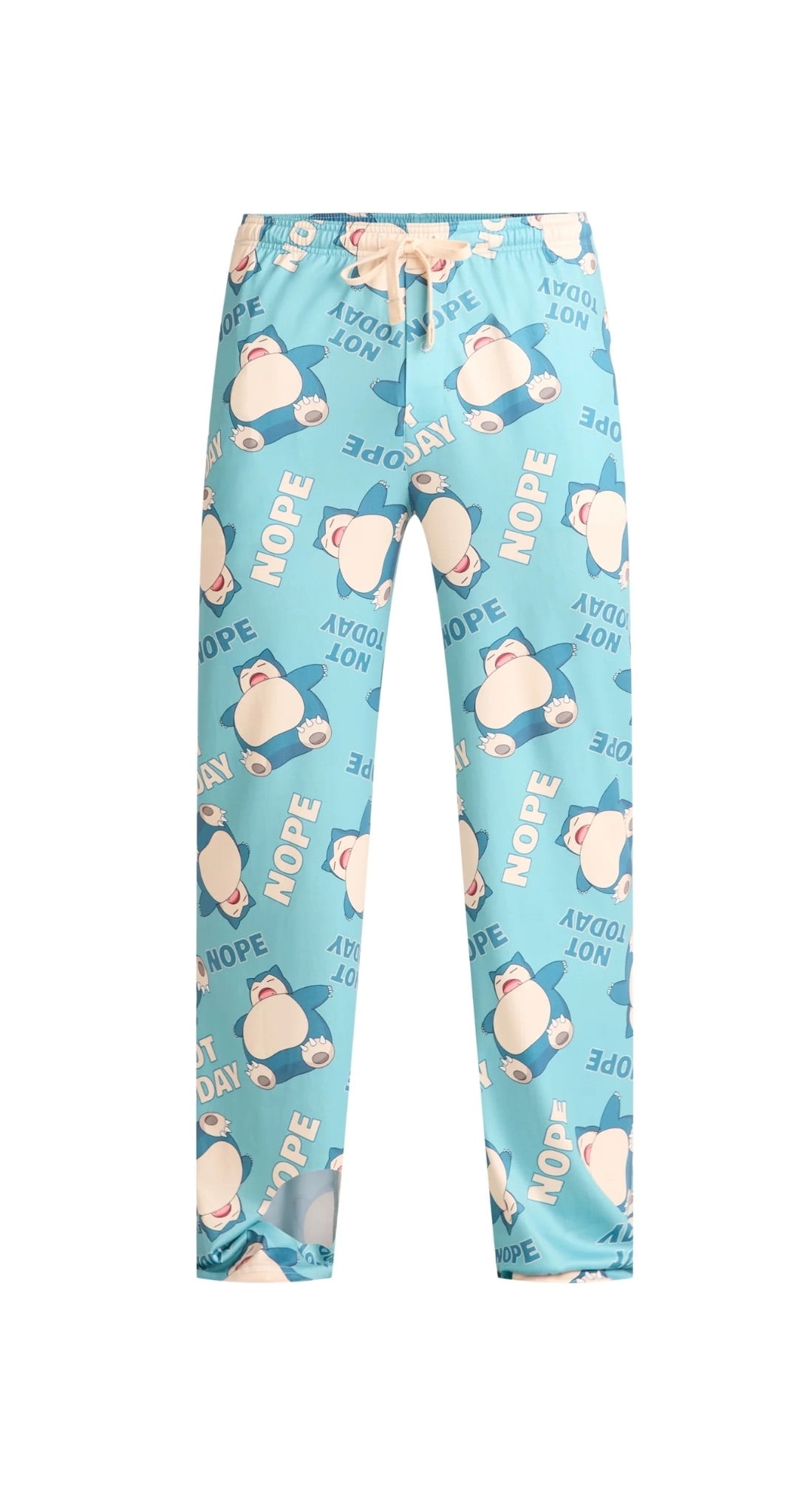 Men's Pokemon Snorlax Nope Not Today Blue Pajama Sleep Pants - XL ...