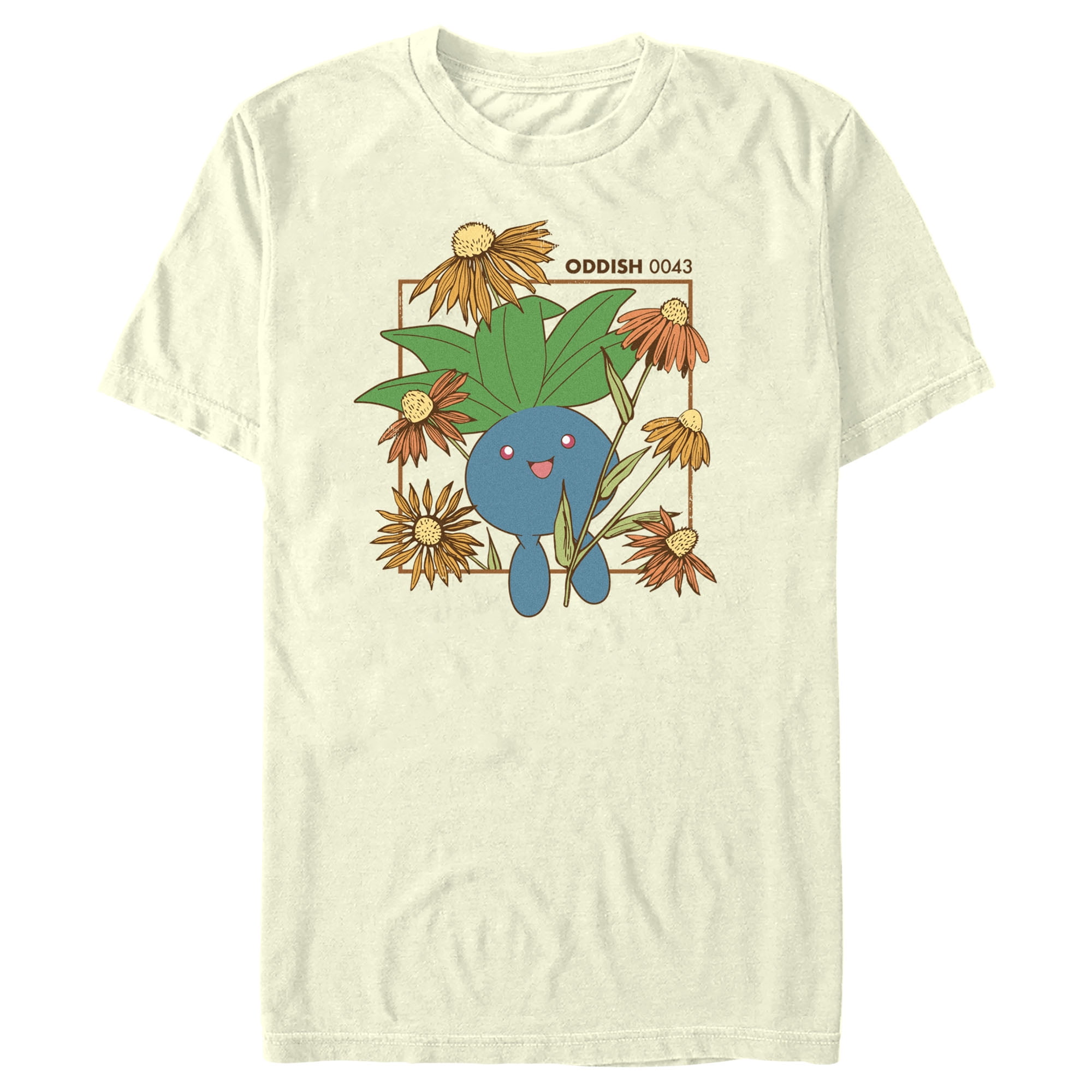 Men's Pokemon Sunflower Oddish Graphic Tee Beige X Large - Walmart.com