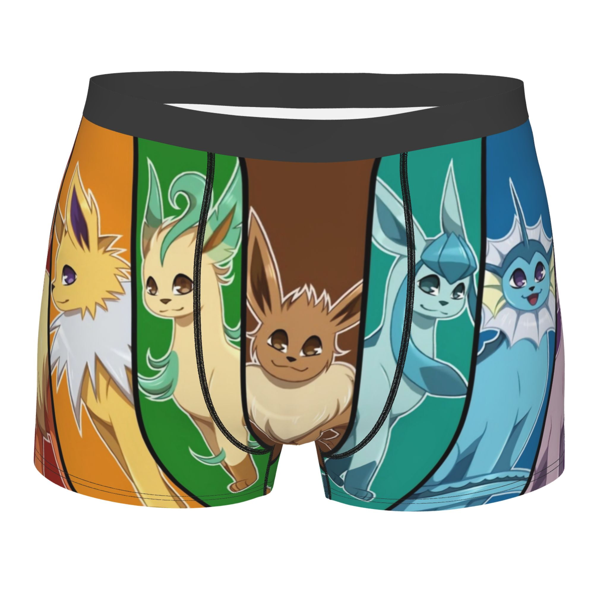 Men's Pokemon eevee,vaporeon,leafeon,umbreon,espeon,glaceon,flareon,jolteon Boxer Brief ...