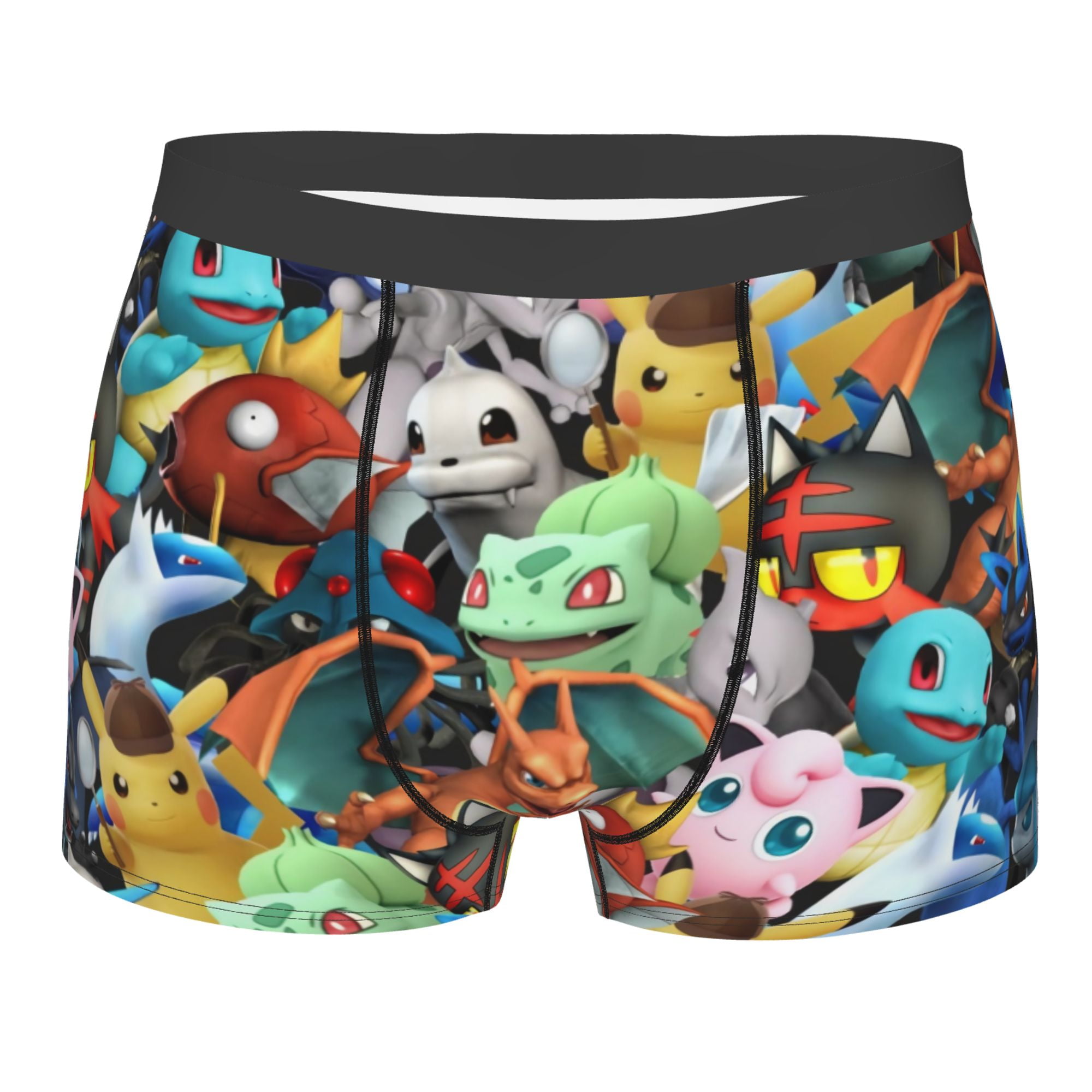 Men's Pokemon seamless Cartoon Boxer Briefs Funny Boxer Shorts ...