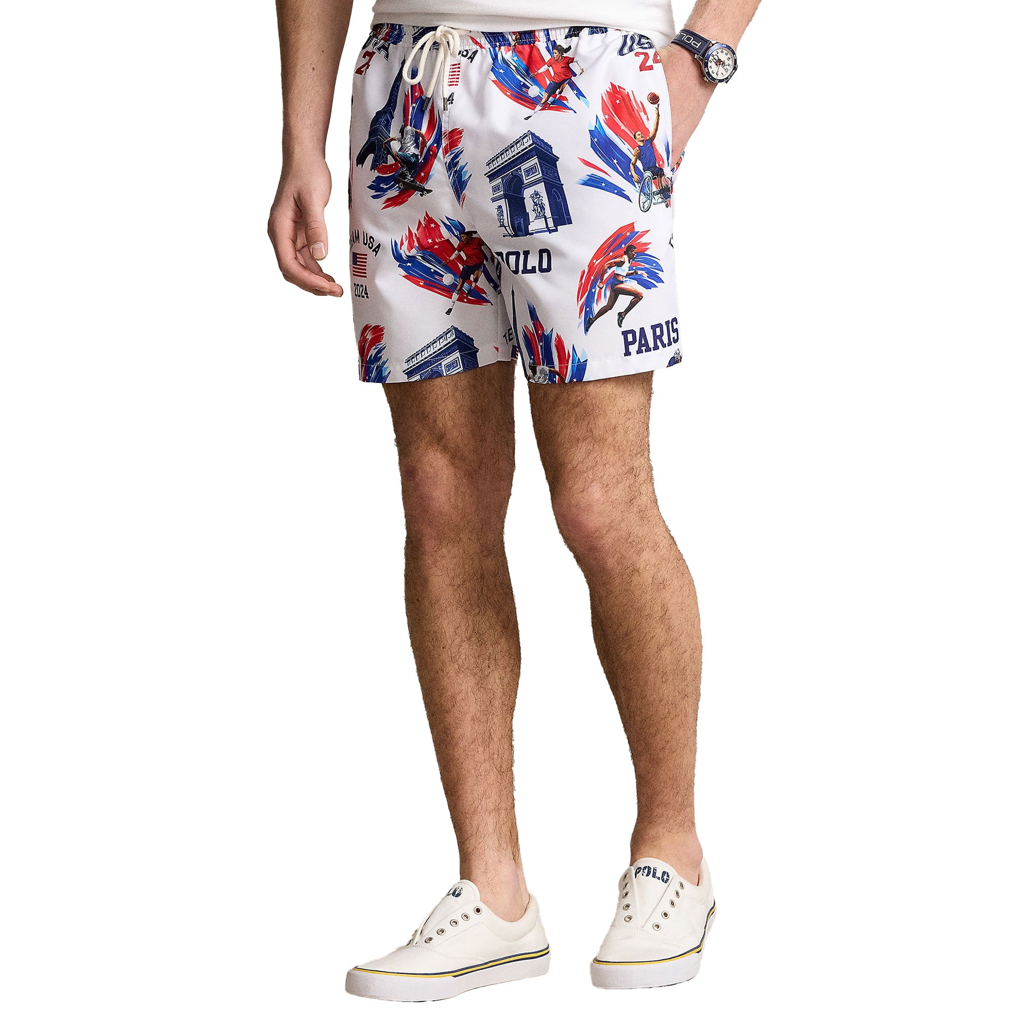Men's Polo Ralph Lauren White Team USA 2024 Summer Olympics Villagewear ...