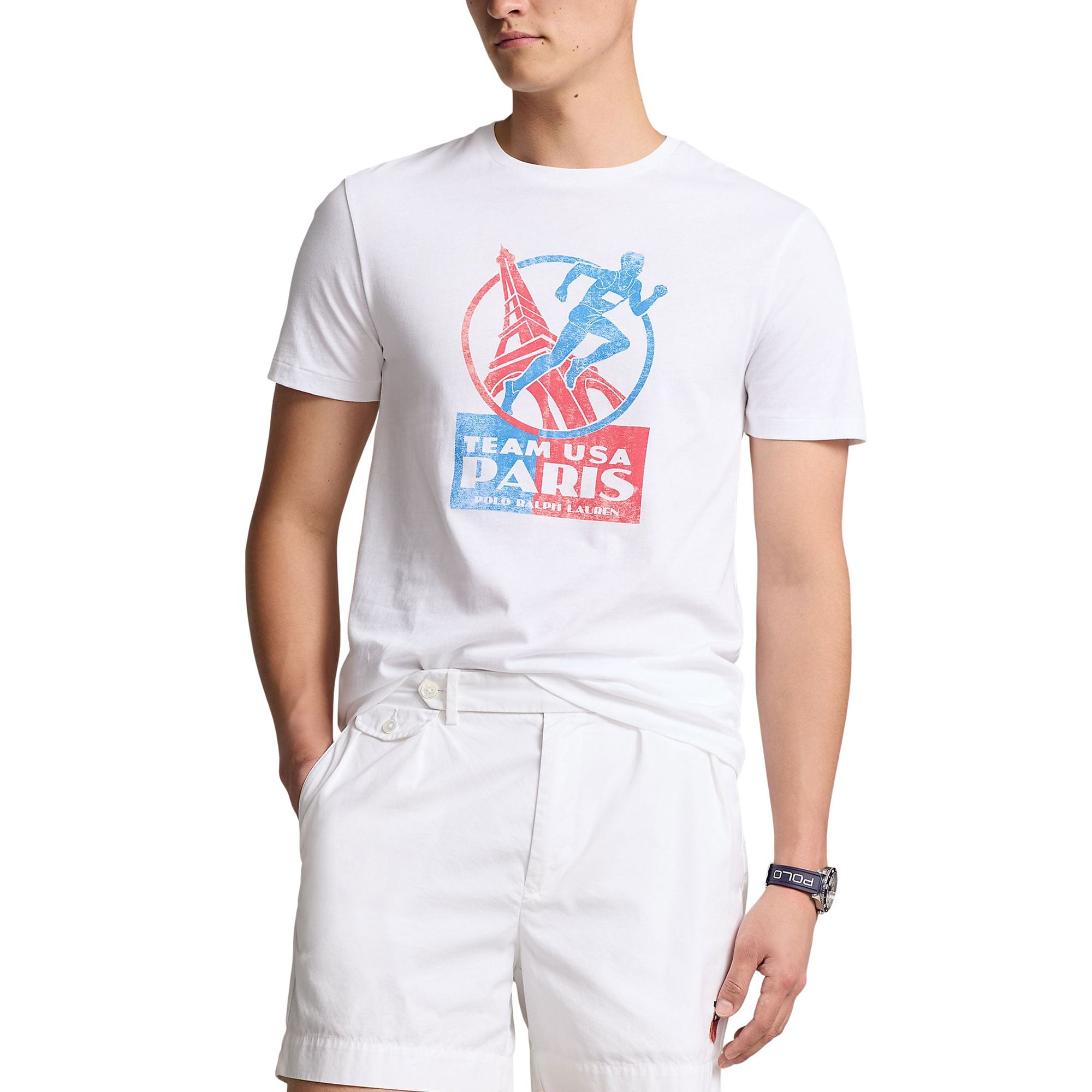 Men's Polo Ralph Lauren White Team USA 2024 Summer Olympics Villagewear ...