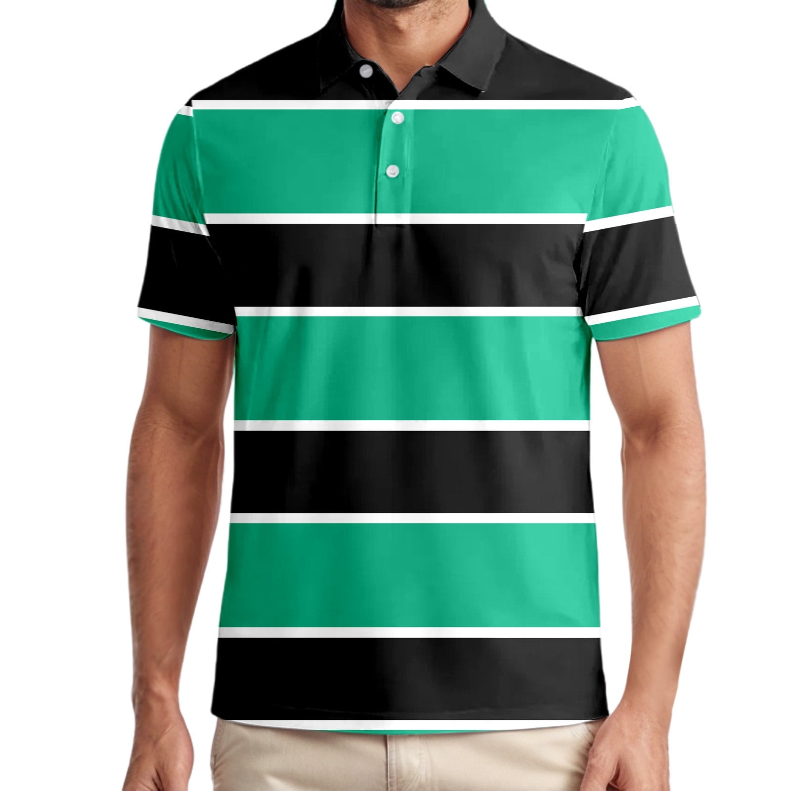 Men's Polo Shirts 4x Big and Tall Striped Golf Business Casual Wear ...