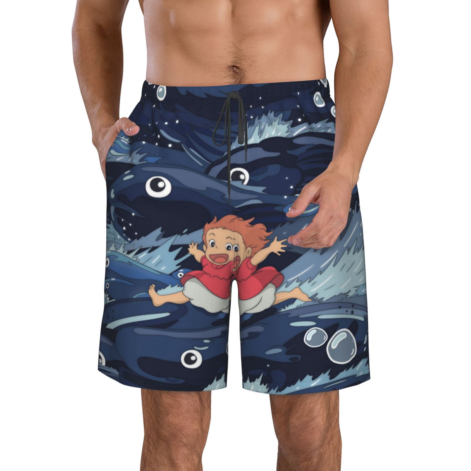 Men's Ponyo Swim Trunks Quick Dry Bathing Suits Holiday Beach Short ...
