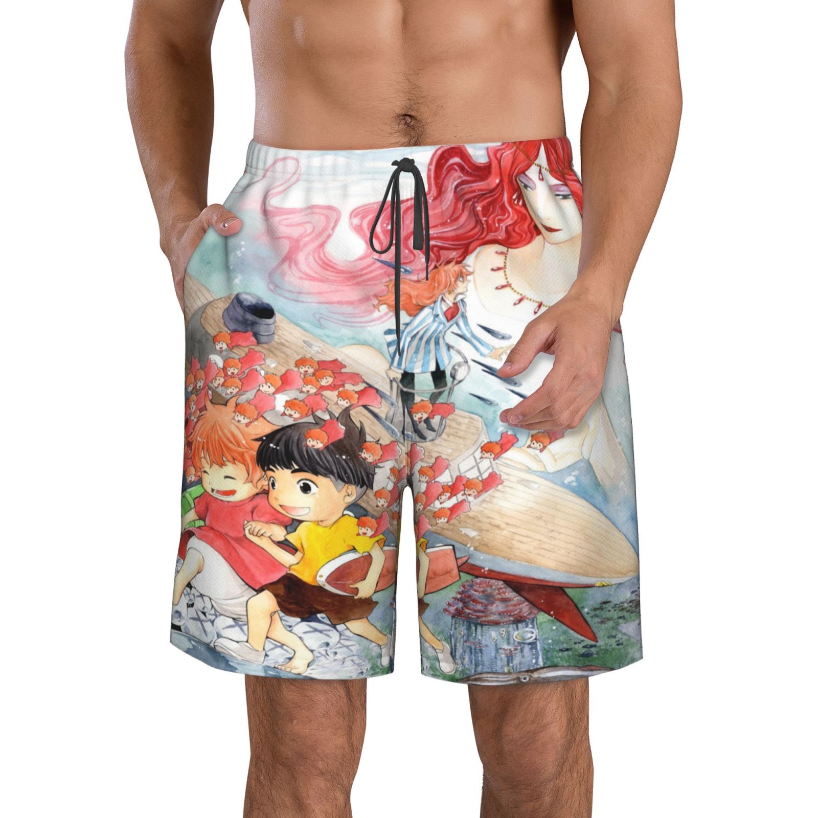 Men's Ponyo Swim Trunks Quick Dry Bathing Suits Holiday Beach Short ...