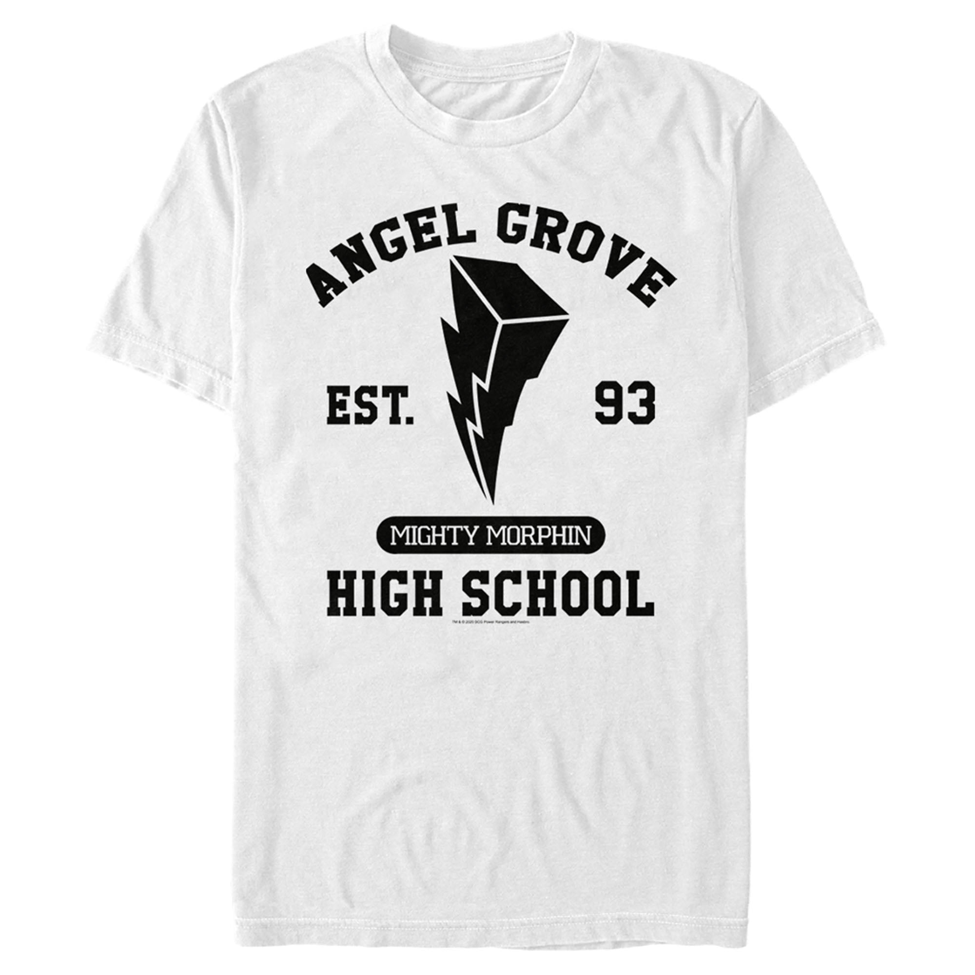 Men's Power Rangers Angel Grove High School Graphic Tee White X Large ...