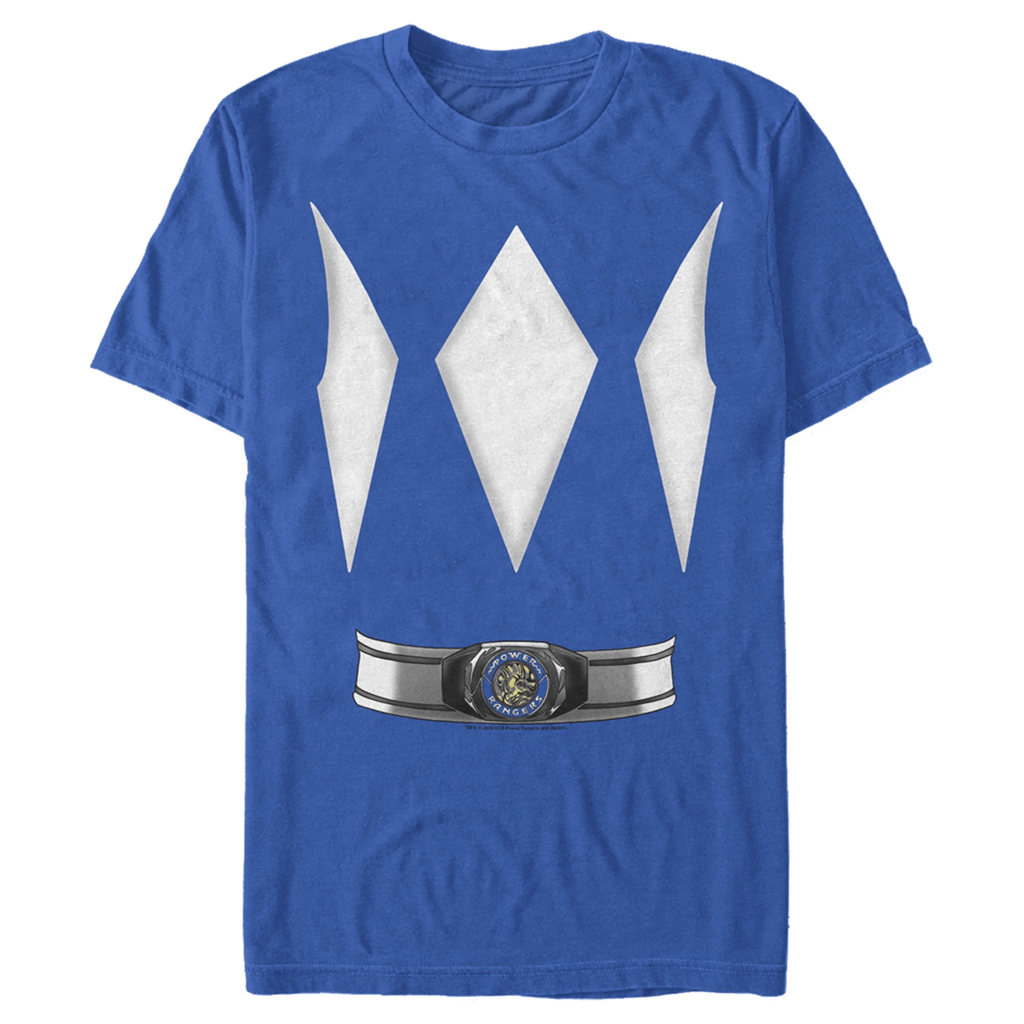 Men's Power Rangers Blue Ranger Costume Tee Graphic Tee Royal Blue ...