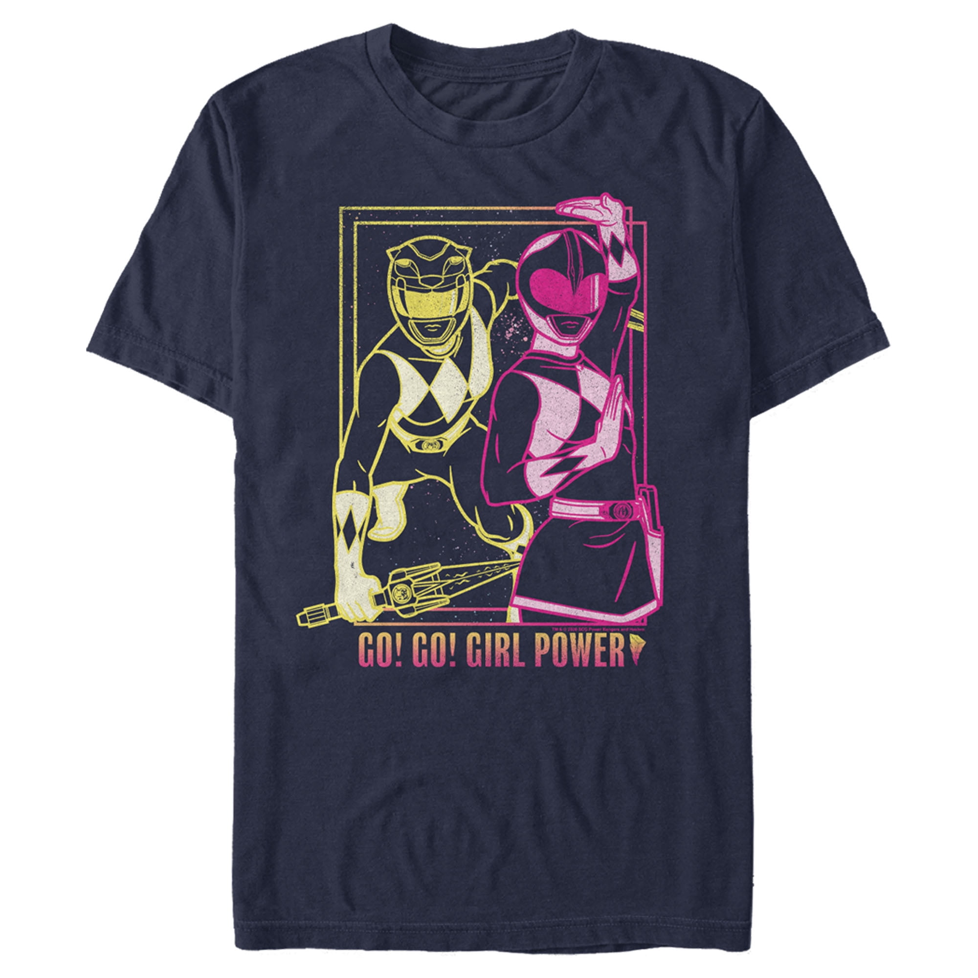 Men's Power Rangers Go Go Girl Power Graphic Tee Navy Blue Small ...