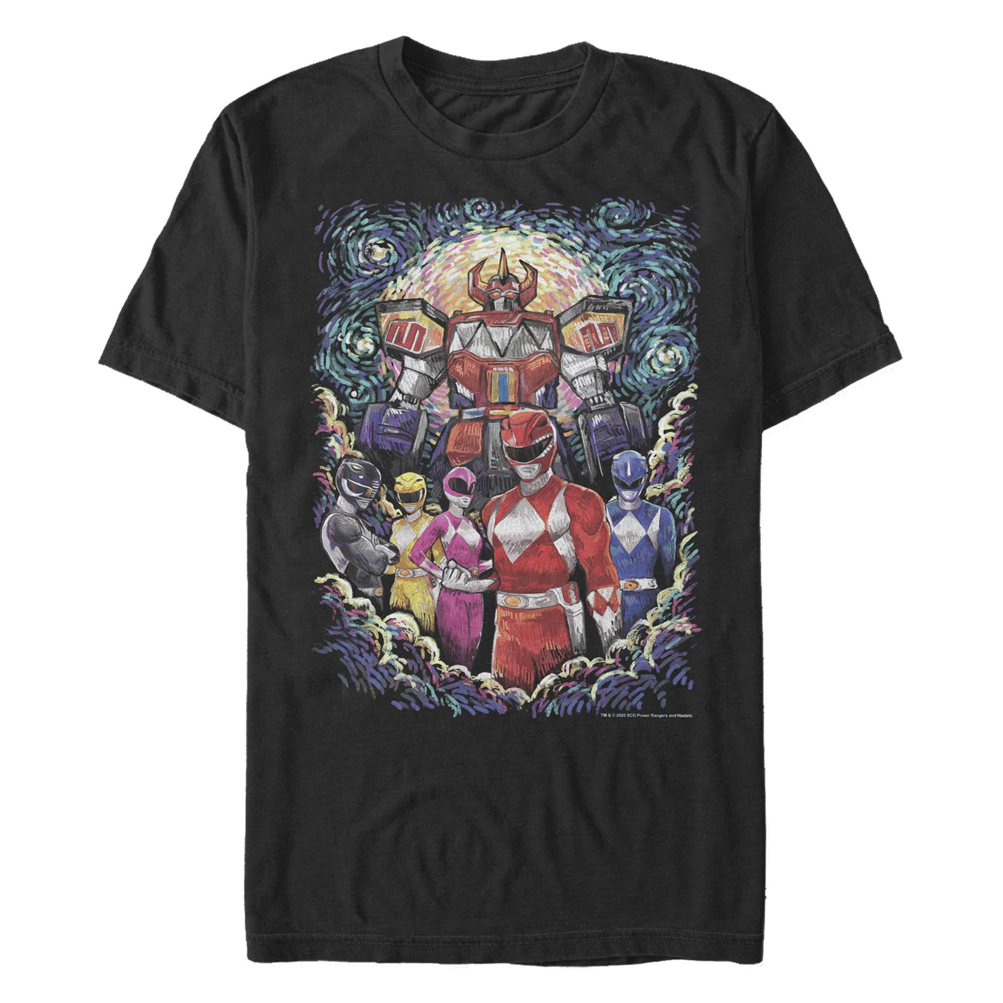 Men's Power Rangers Starry Night Graphic T-Shirt - Walmart.com