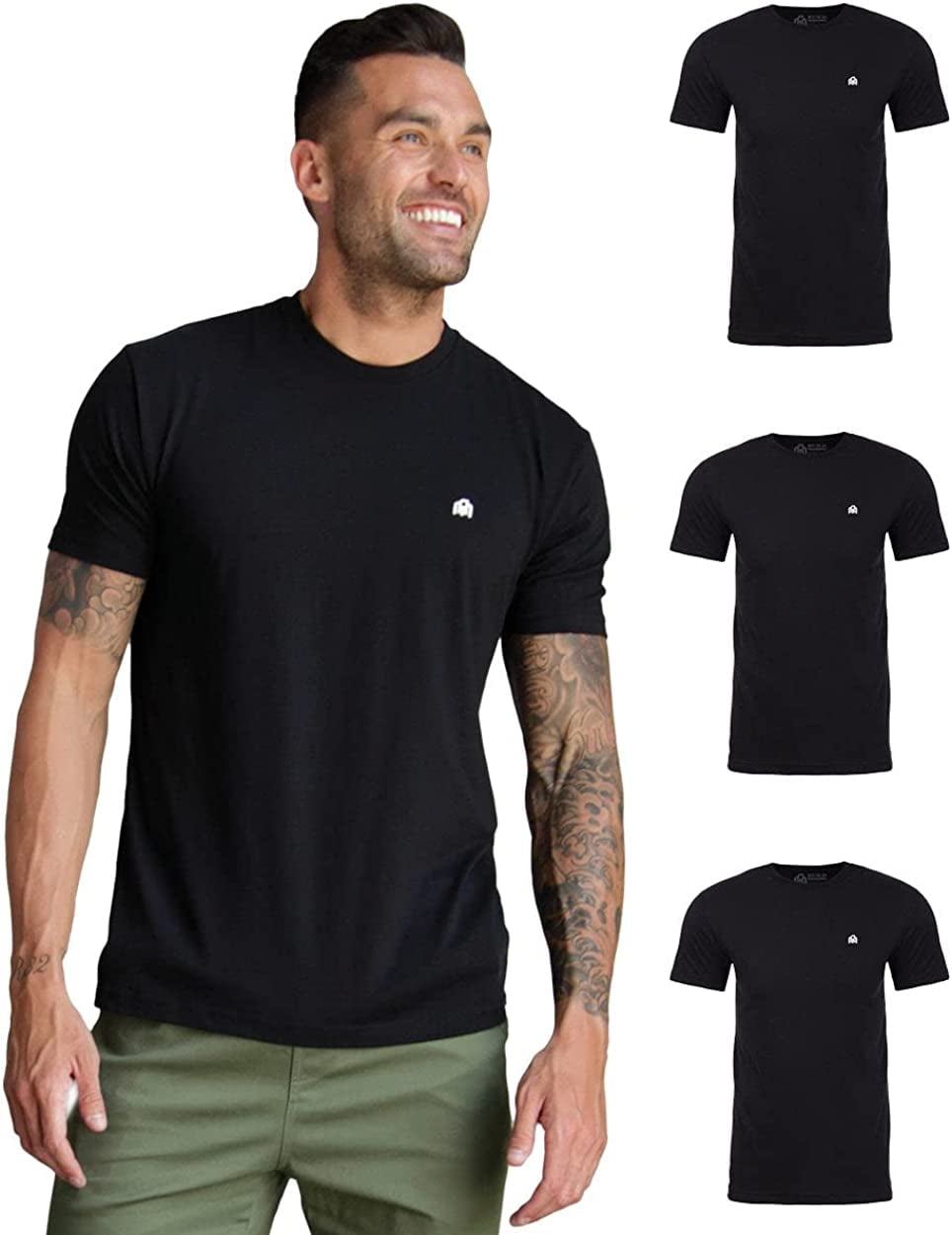 Men's Premium Basic Crewneck T-Shirt 3-Packs - Soft & Fitted S - 4XL ...