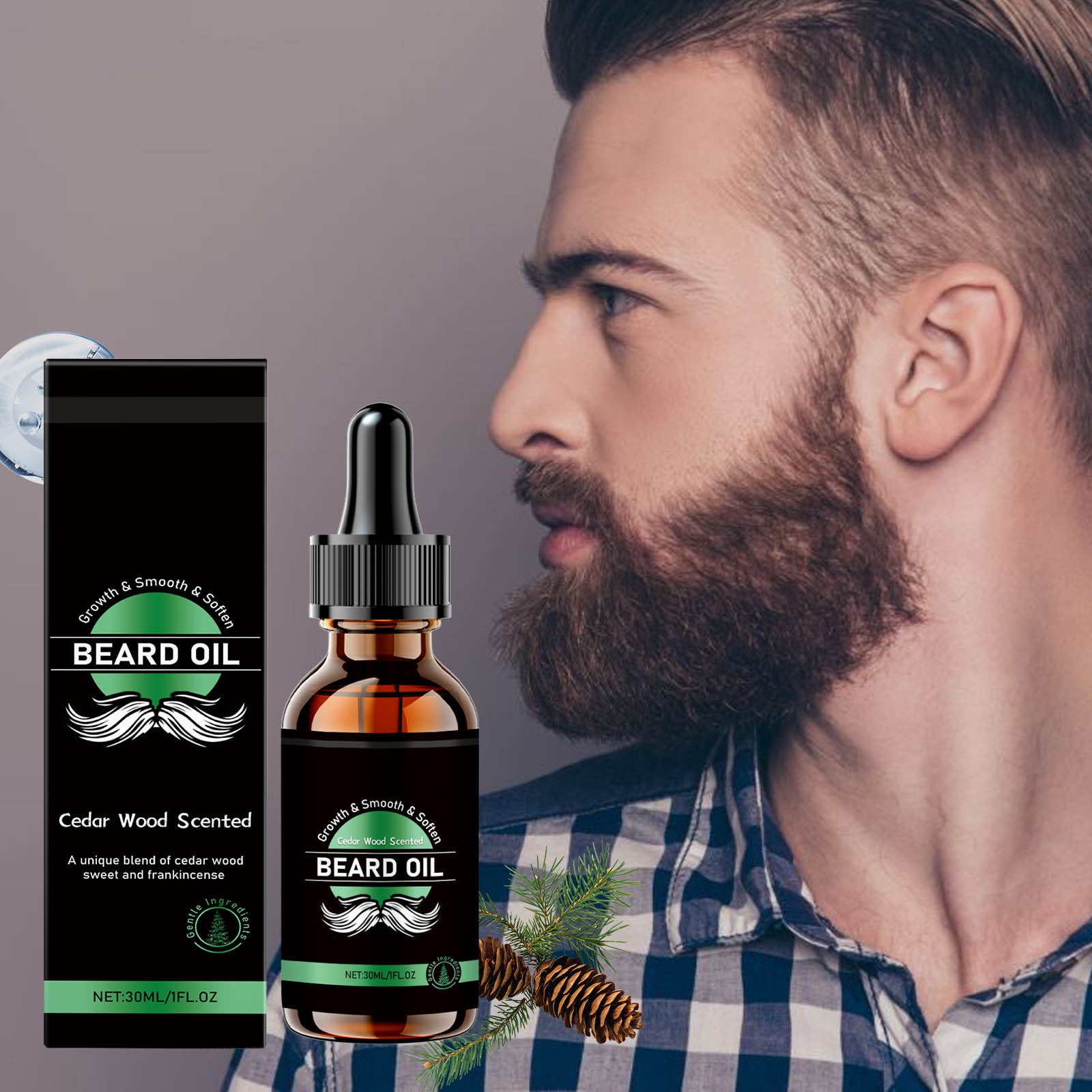 Men's Premium Beard Care Oil Moisturizes,Nourishes Softens for Healthy ...