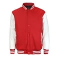 Men's Premium Classic Snap Button Vintage Baseball Letterman Varsity ...