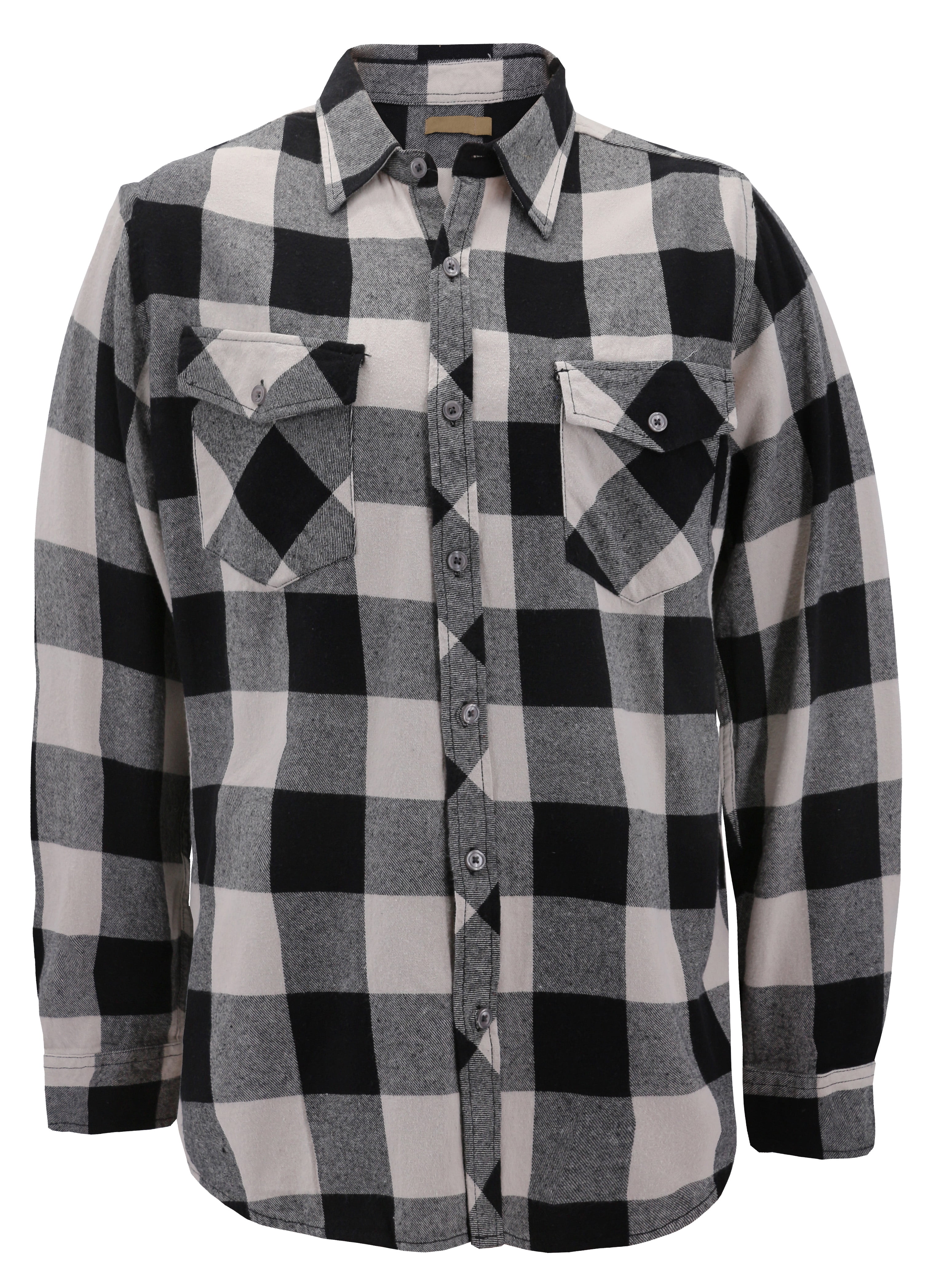 Men’s Premium Cotton Button Up Long Sleeve Plaid Comfortable Flannel ...