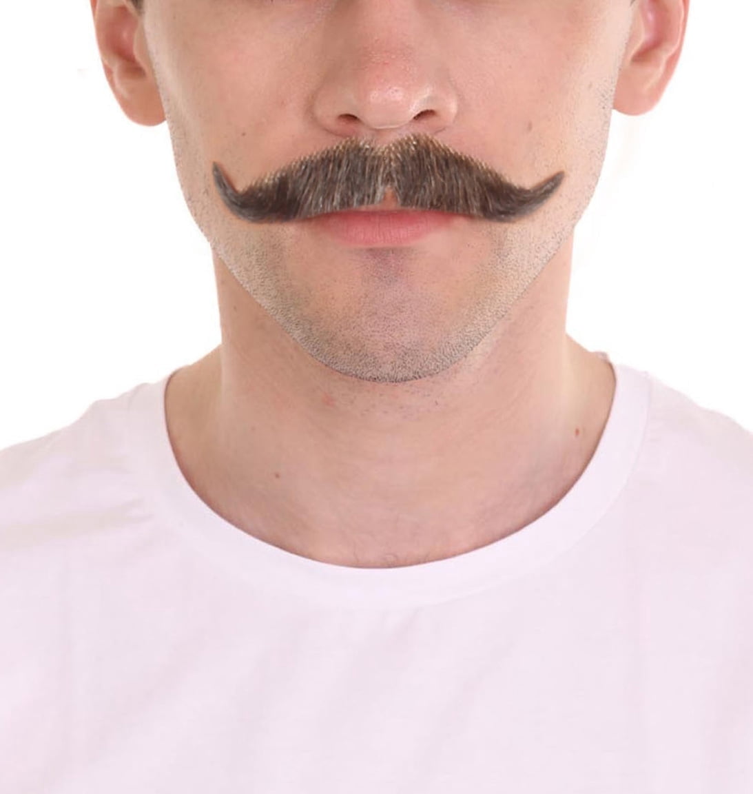 Men's Premium Imperial Human Facial Hair Mustache | HPO - Walmart.com