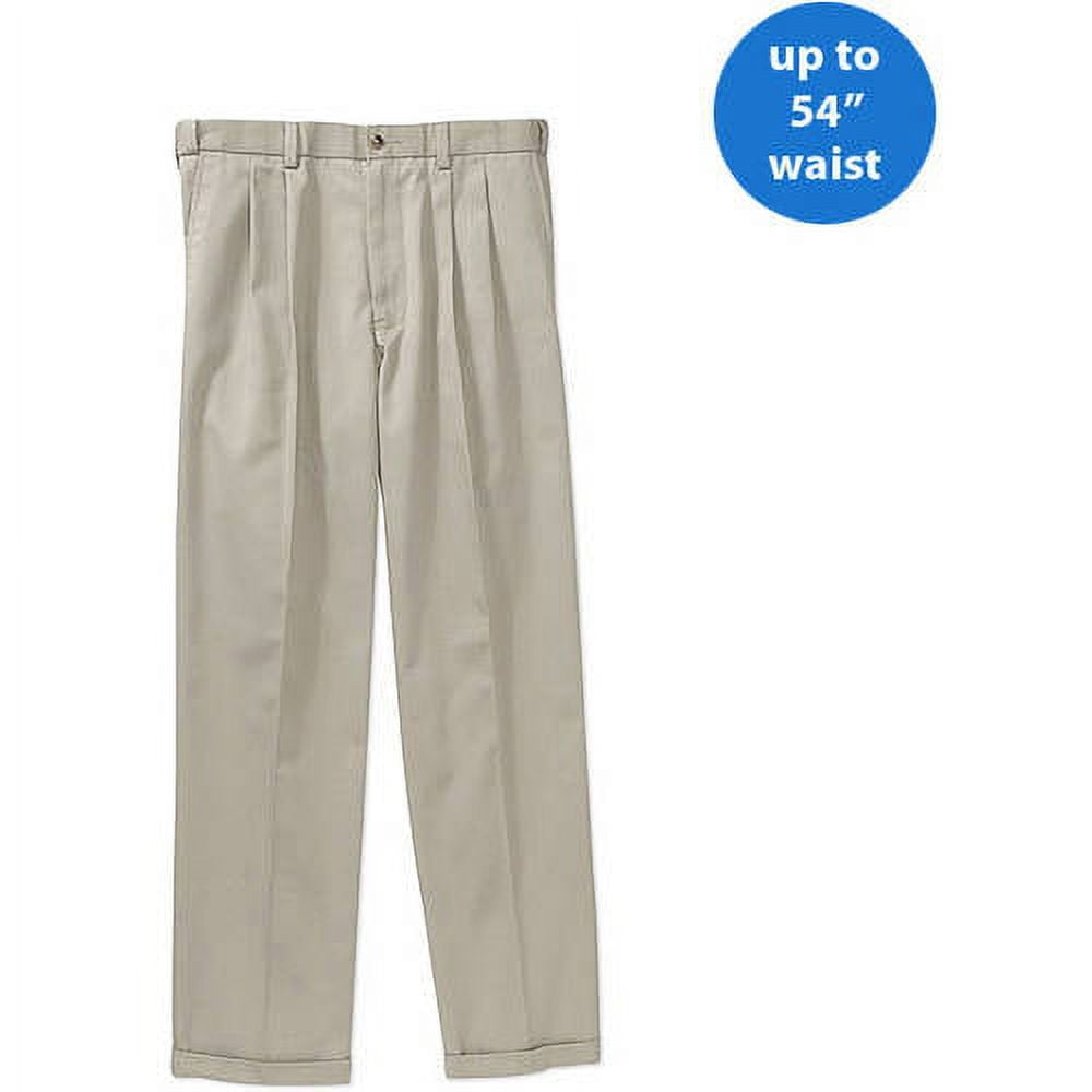 Men's Premium Pleat Front Khaki Pant - Walmart.com