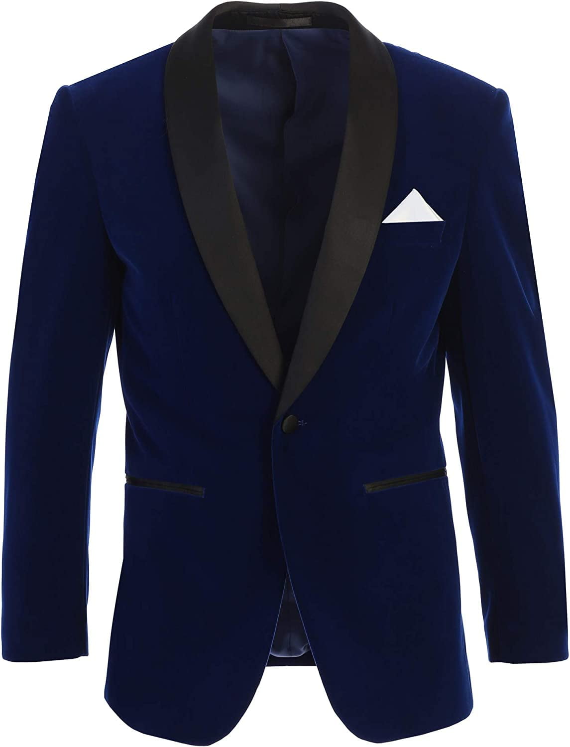 Men's Premium Slim Fit Shawl Lapel Velvet Jacket-Many Colors - Walmart.com