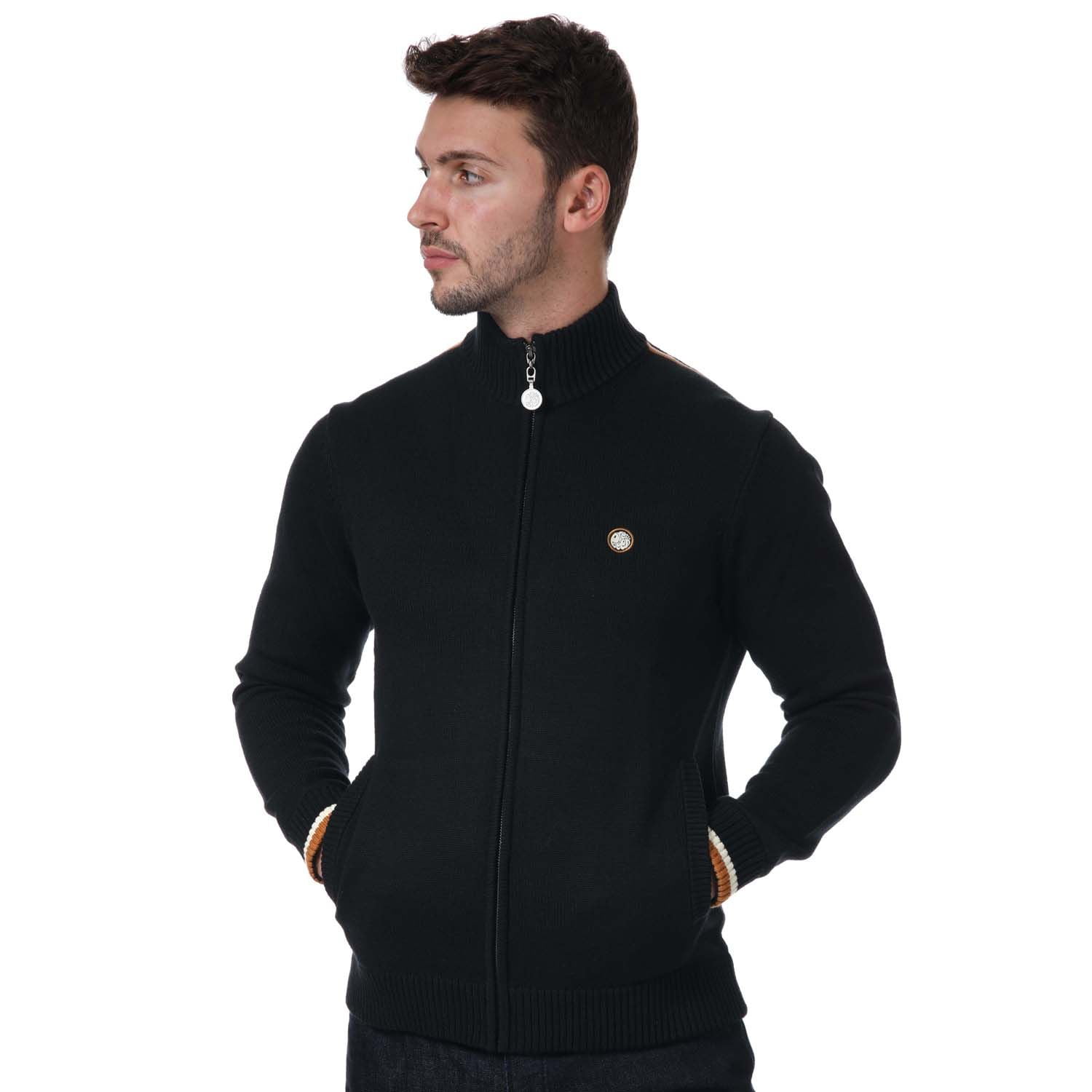 Men's Pretty Green Tilby Knit Track Top in Black - Walmart.com