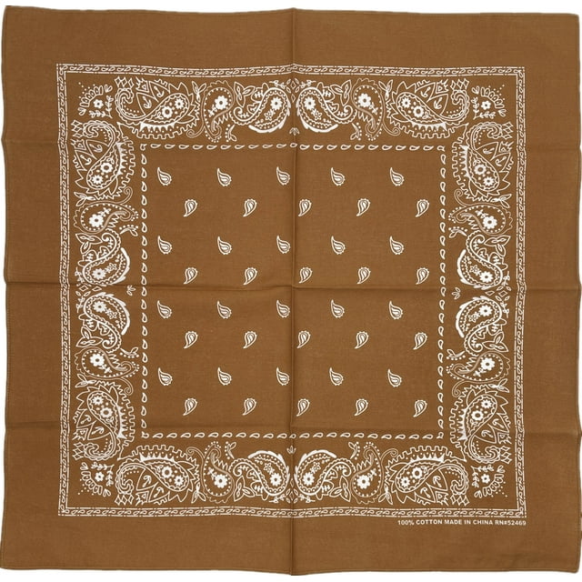 George Men's Versatile Fashionable Print Bandana Brown - Walmart.com
