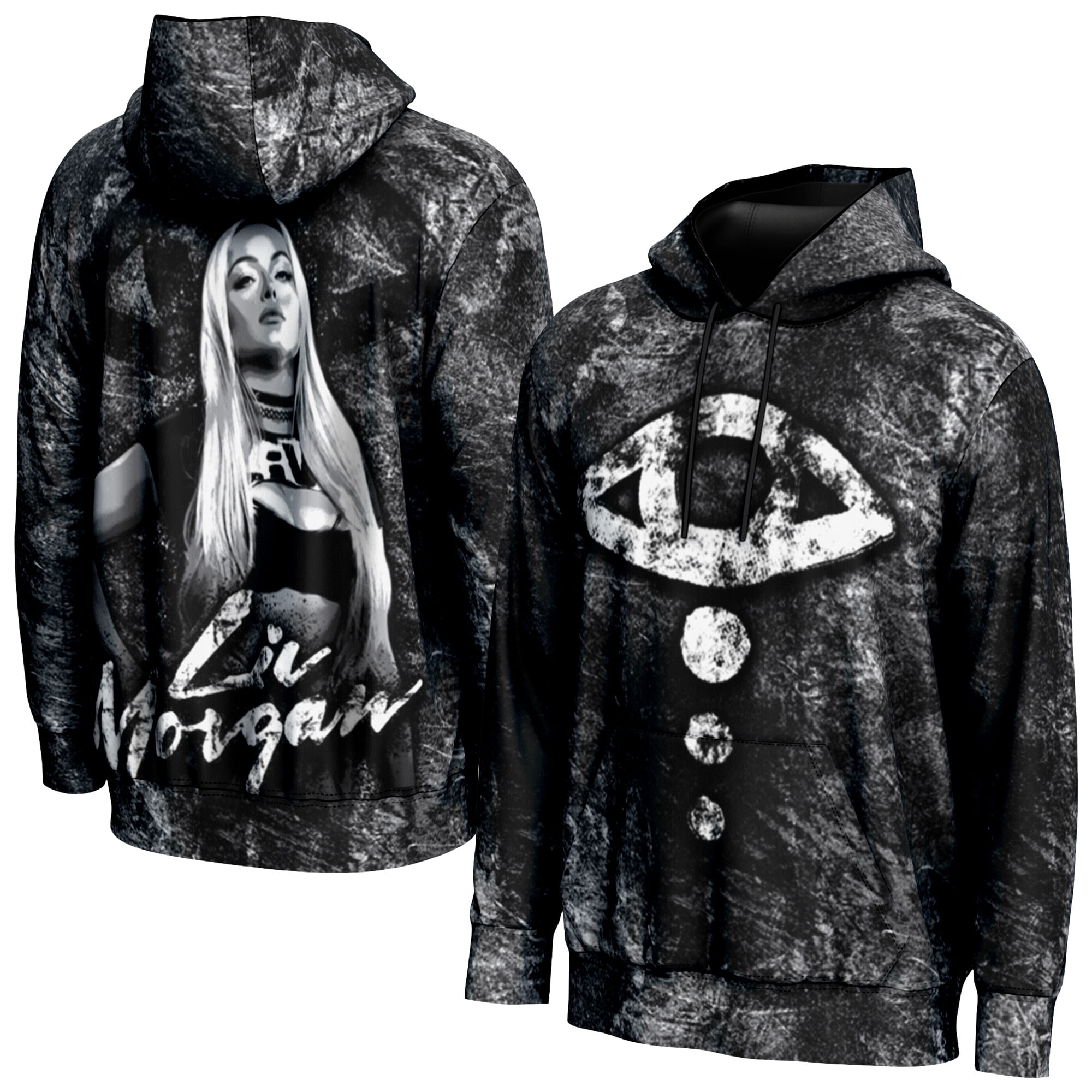 Men's ProSphere Black Liv Morgan Superstar Pullover Hoodie - Walmart.com