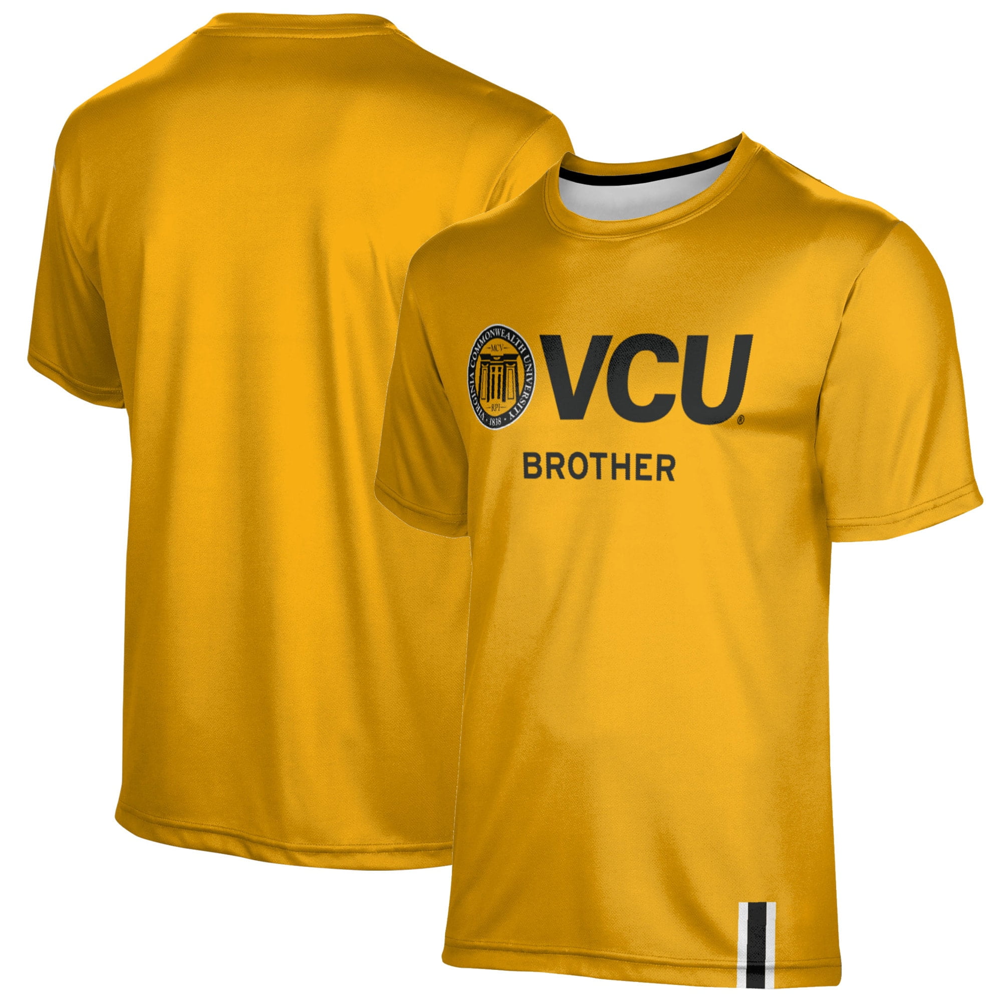 Men's ProSphere Gold VCU Rams Brother Logo Stripe T-Shirt - Walmart.com
