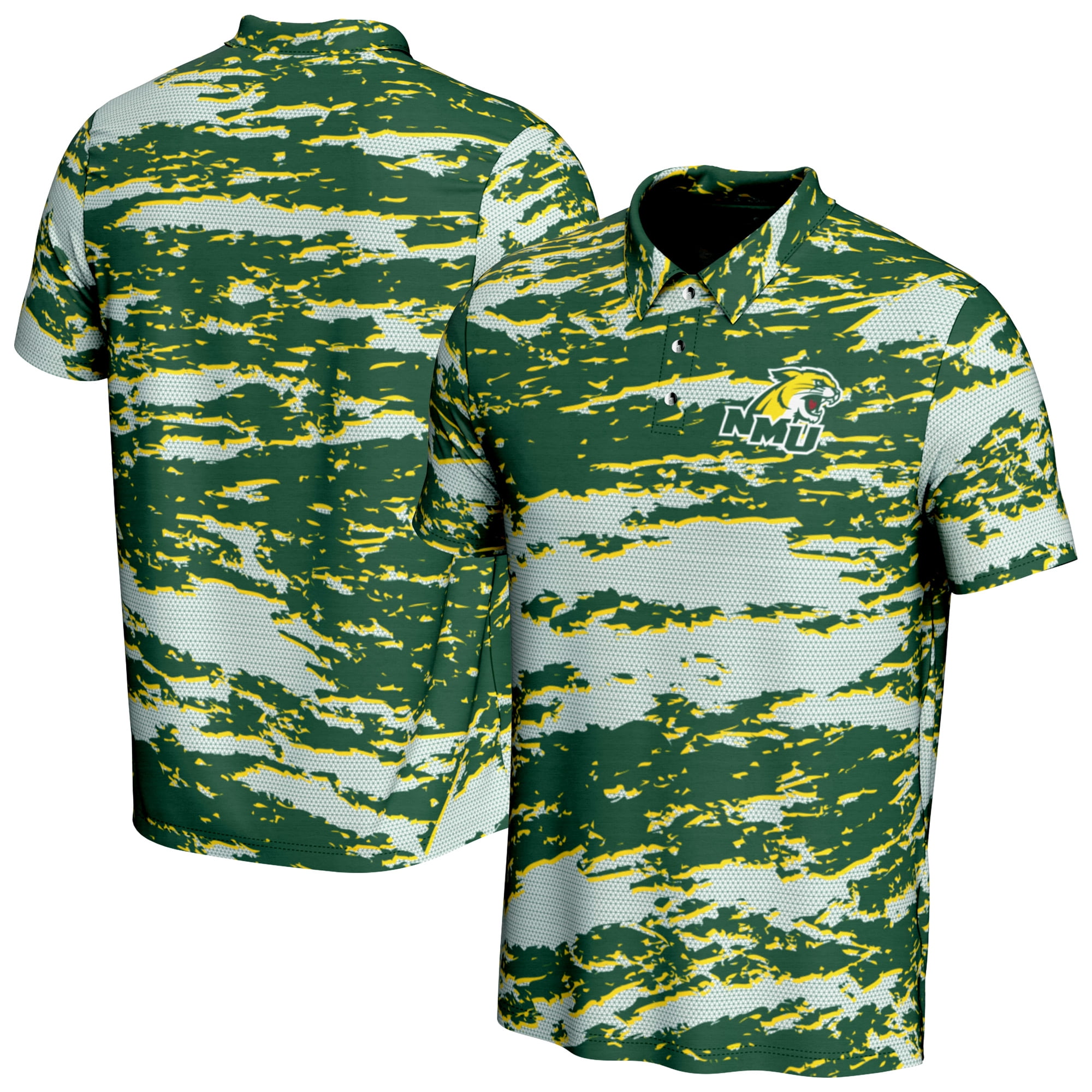 Men's ProSphere Green Northern Michigan Wildcats Fortitude 2.0 Polo ...