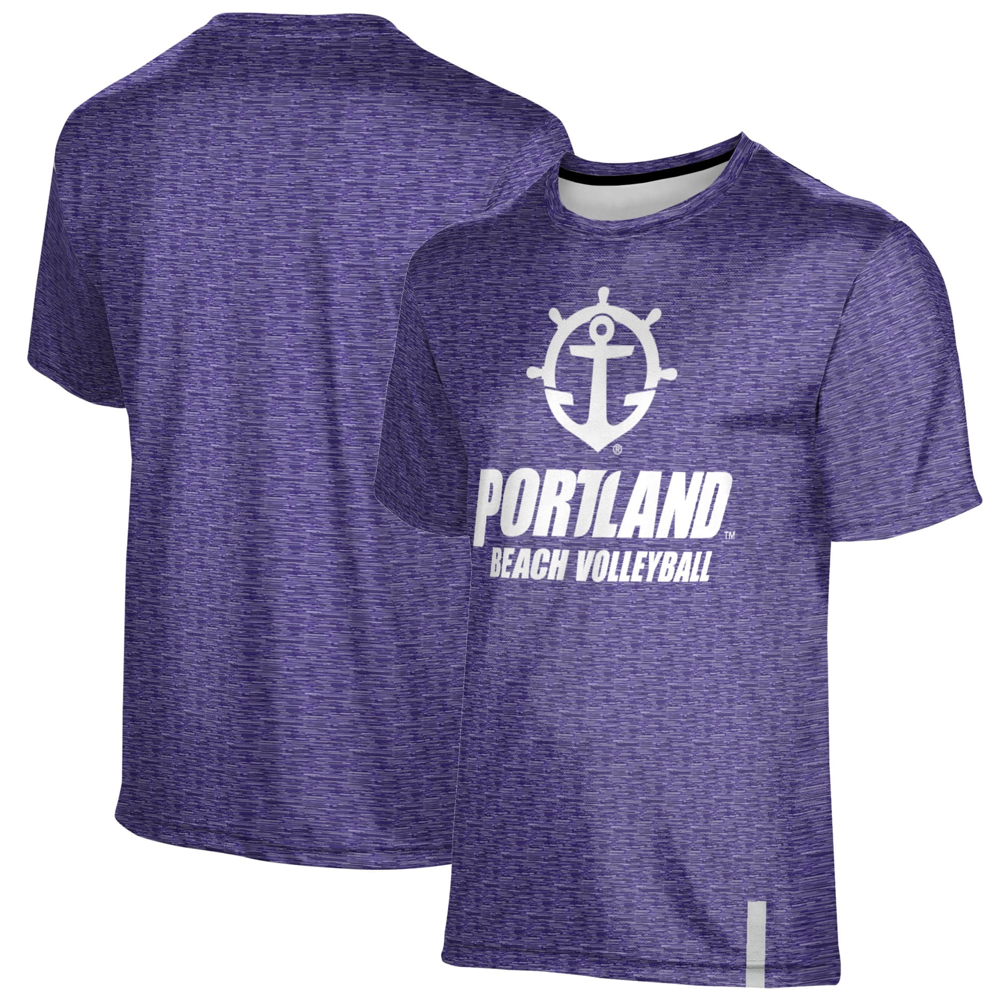 Men's ProSphere Purple Portland Pilots Beach Volleyball Logo T-Shirt ...