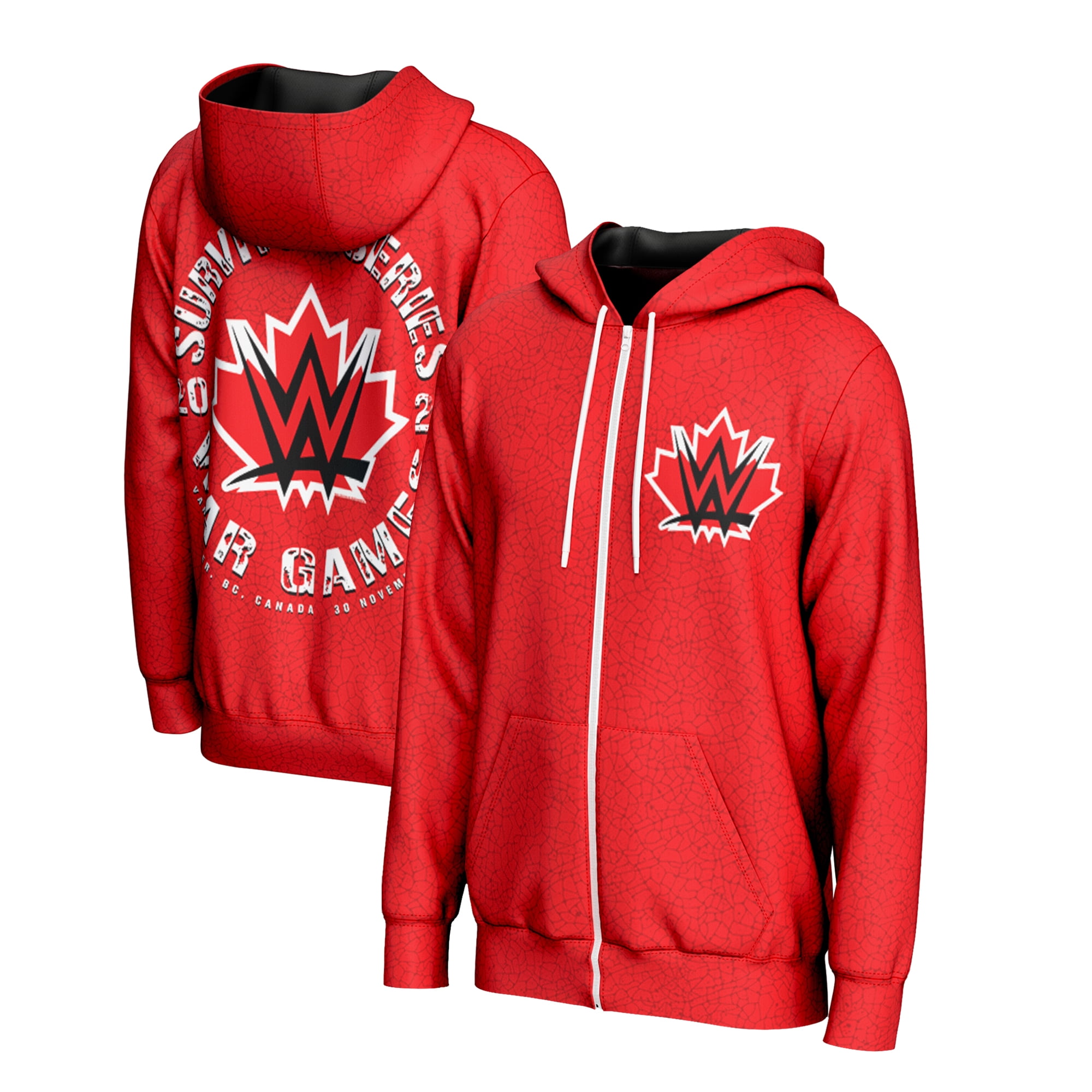 Men's ProSphere Red Survivor Series War Games 2024 Full-Zip Hoodie ...