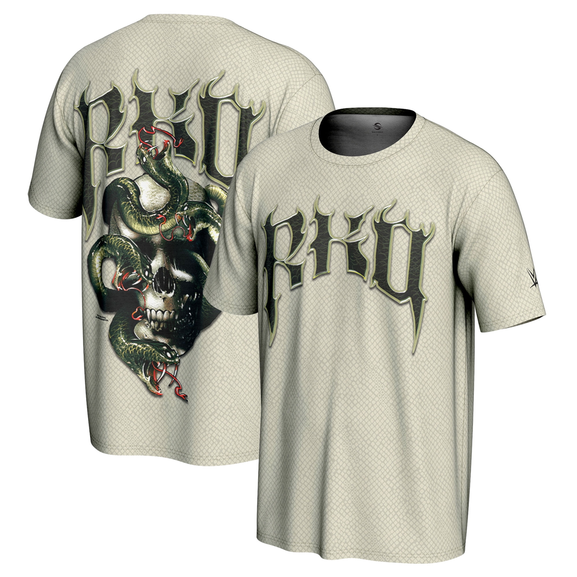 Men's ProSphere Tan Randy Orton RKO Skull T-Shirt - Walmart.com