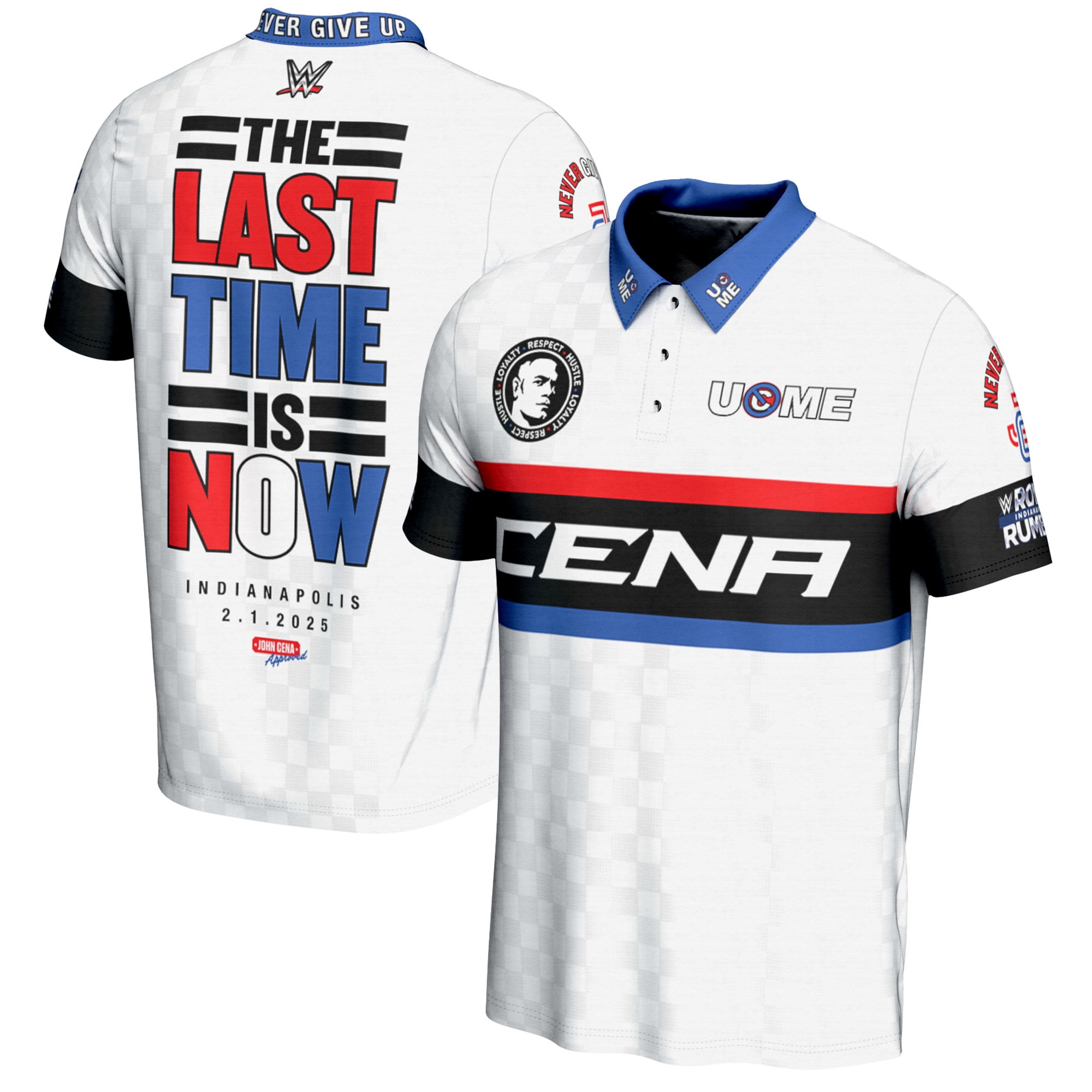Men's ProSphere White John Cena Royal Rumble 2025 Pit Polo - Walmart.com