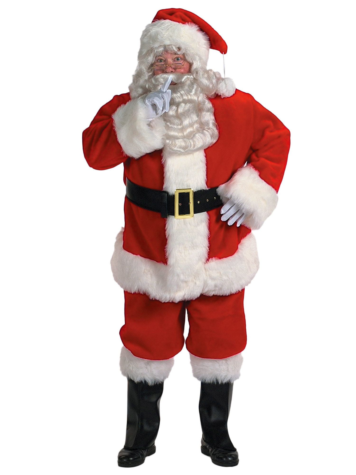 Deluxe Claus Men's Professional Santa Suit XXXL Costume for Big Tall ...