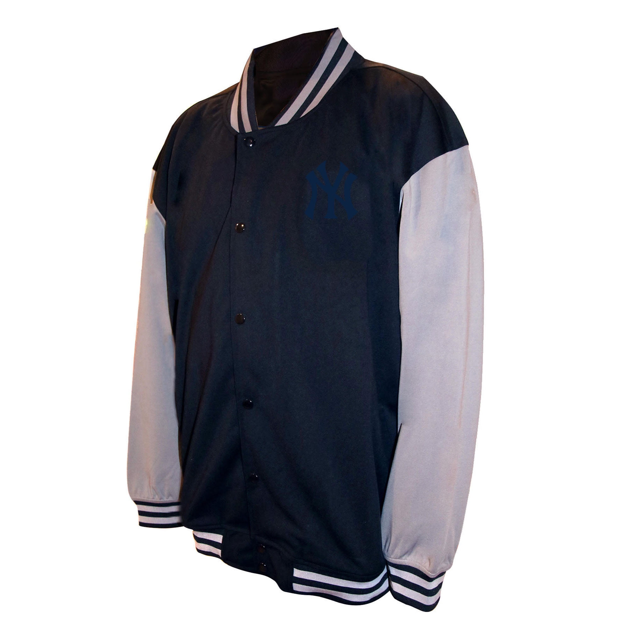 Men's-Profile Black New York Yankees Full-Snap Varsity Jacket - Walmart.com
