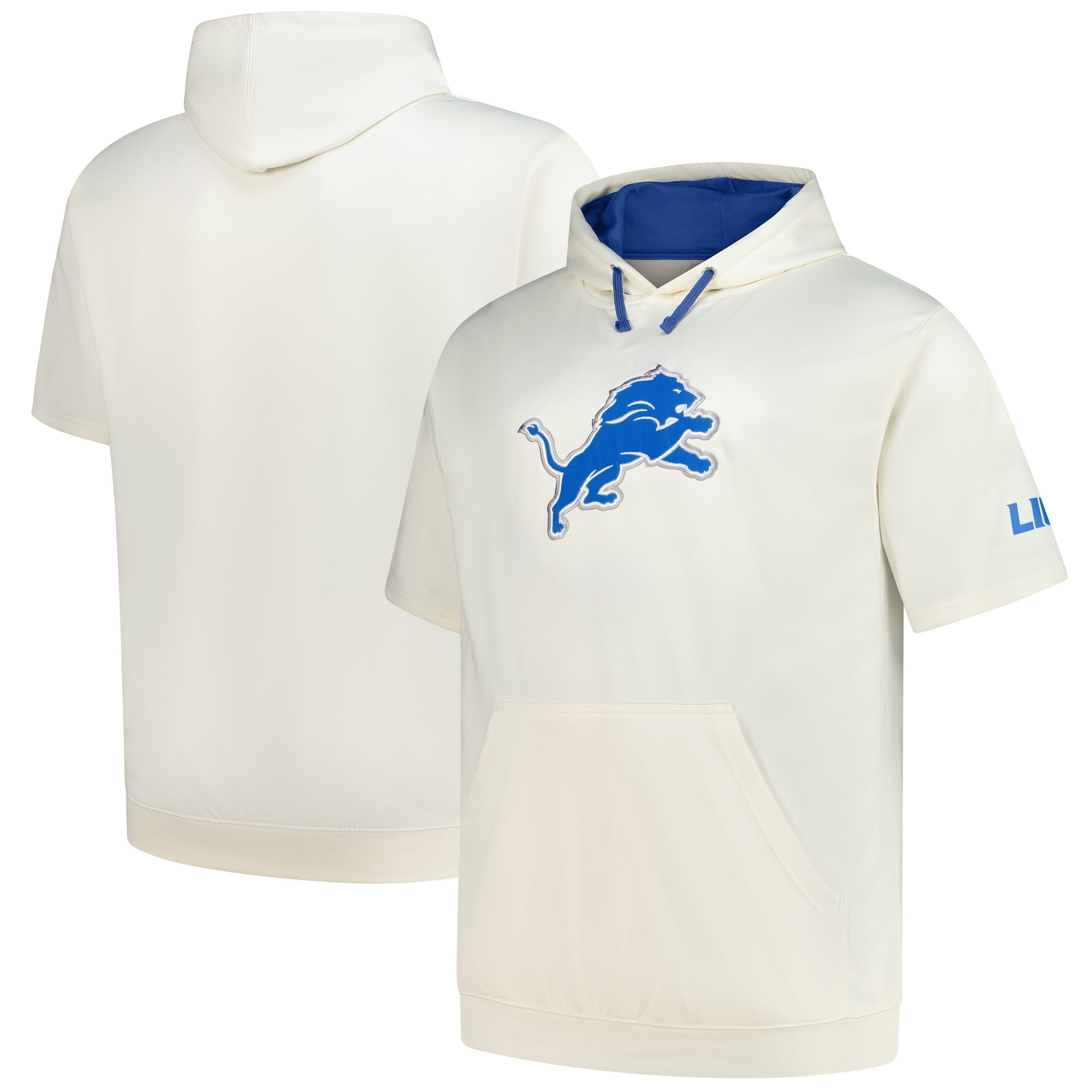 Men's Profile Oatmeal Detroit Lions Big & Tall Chest Print and Logo ...