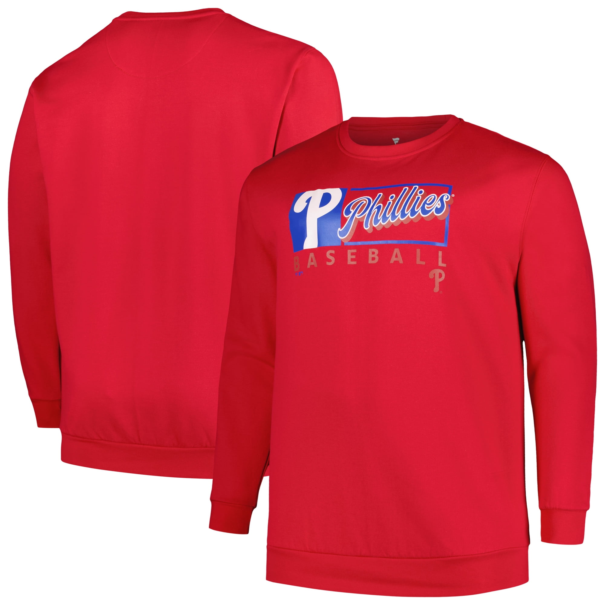 Men's Profile Red Philadelphia Phillies Big & Tall Pullover Sweatshirt ...