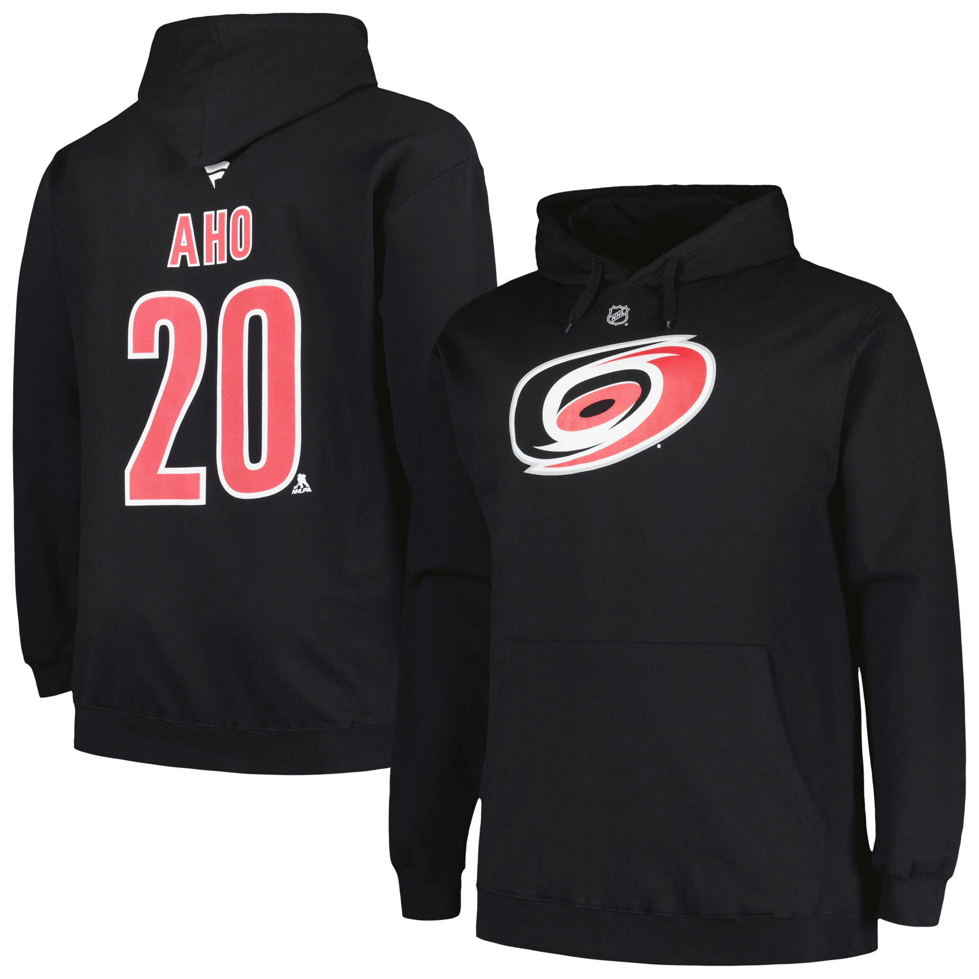 Men's Profile Sebastian Aho Black Carolina Hurricanes Big & Tall Name ...