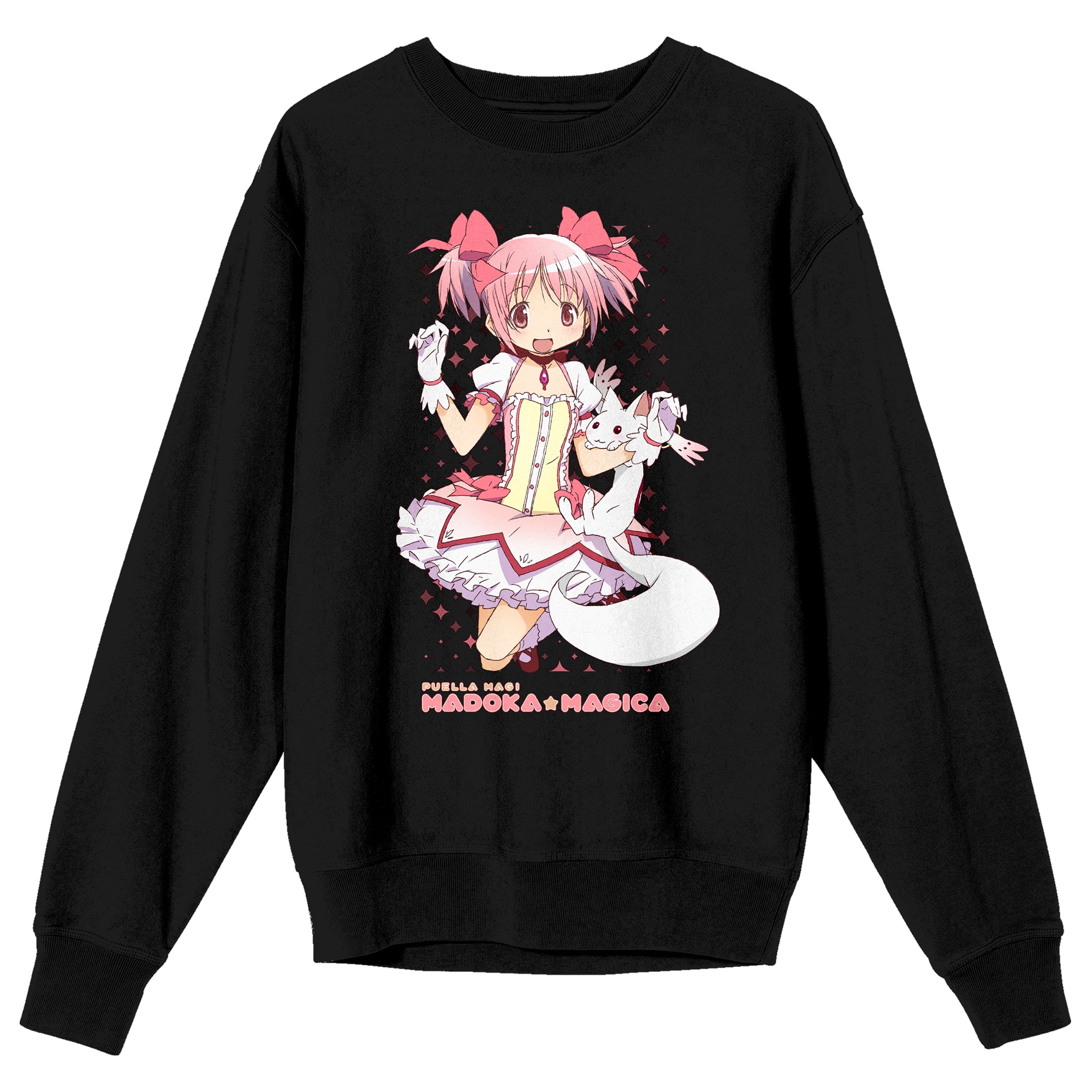 Puella Magi Madoka Magica Madoka and kyubey logo on Black Long Sleeve ...