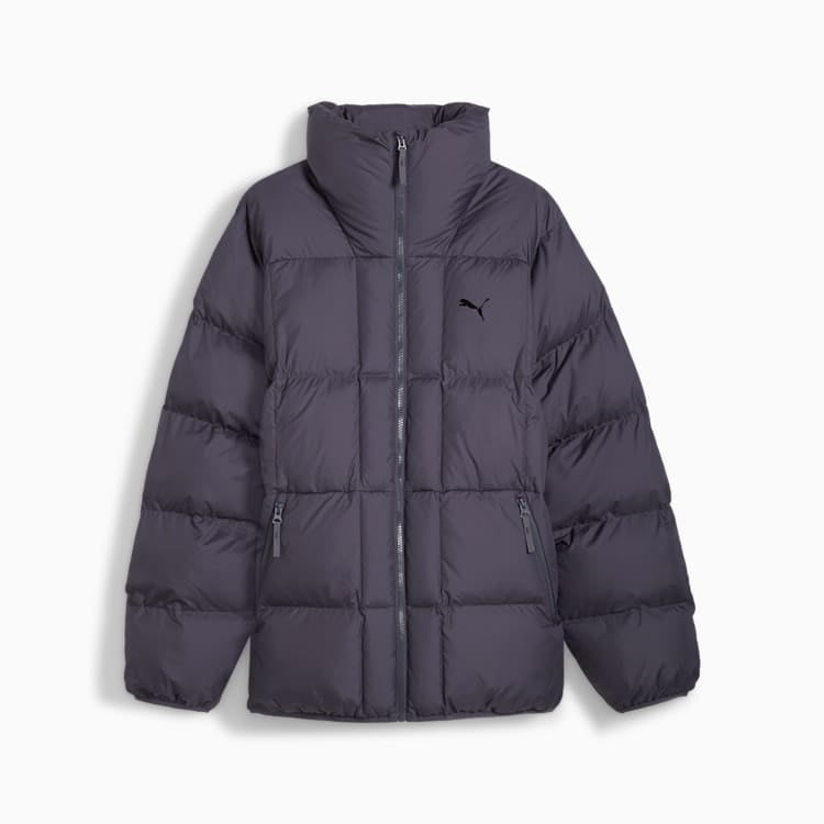Men's Puffer Jacket High standing collar Clean cuffs and hem with inner ...