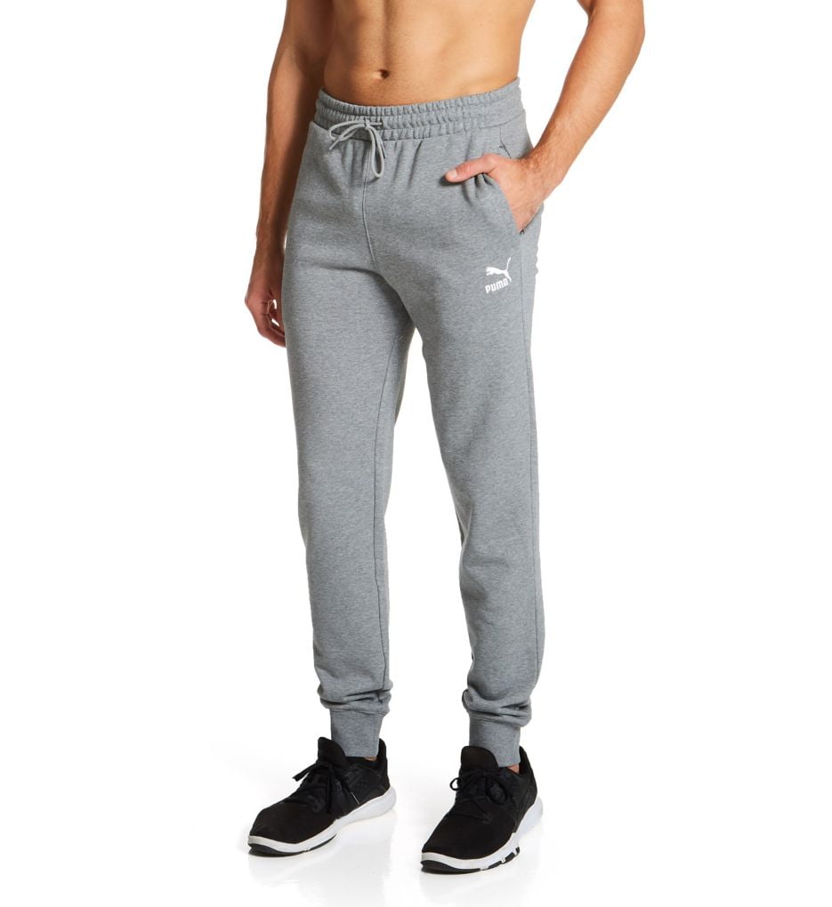 Men's Puma 530090 Classic 100% Cotton Sweat Pant (Medium Gray Heather ...