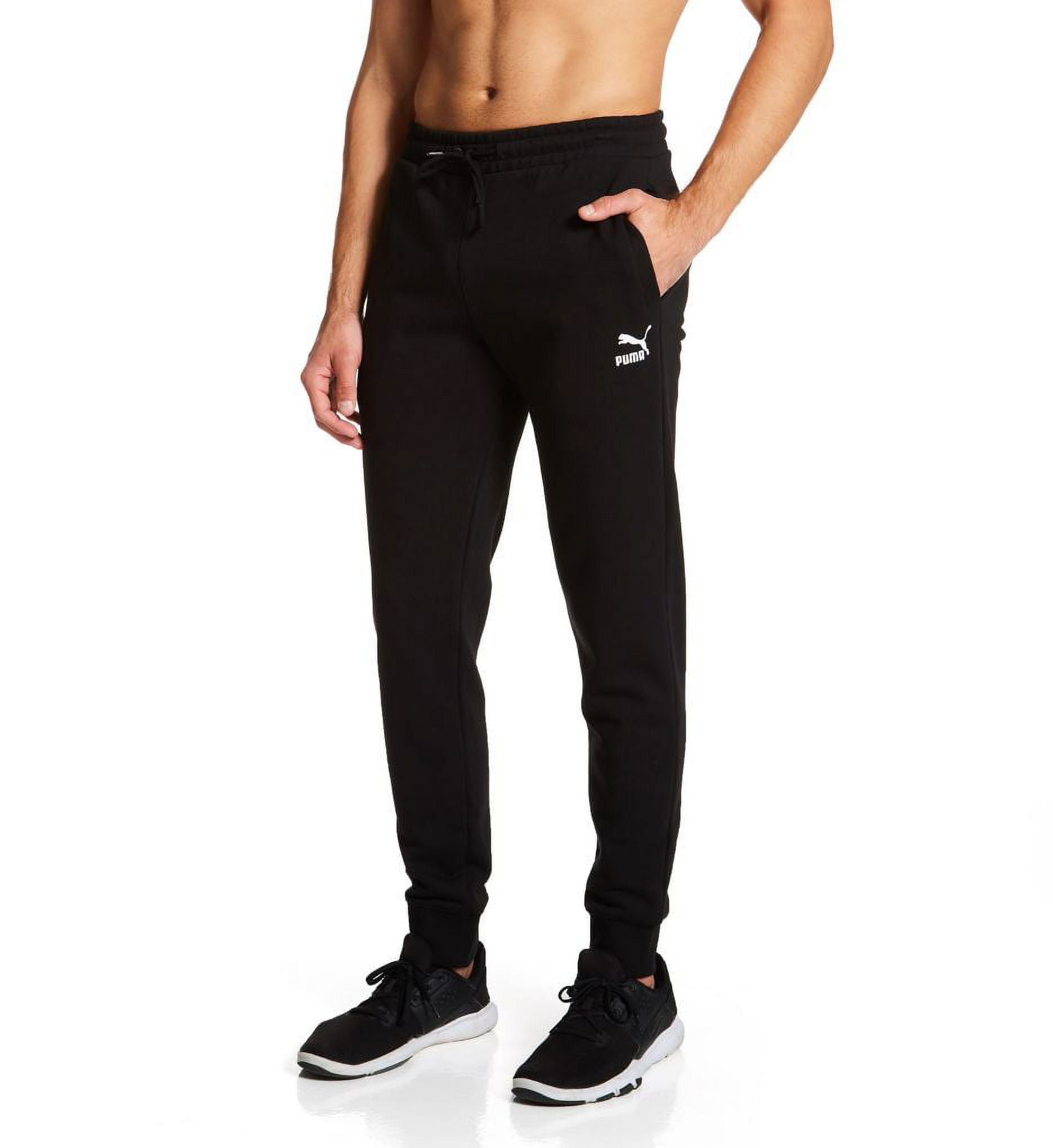 Men's Puma 530090 Classic 100% Cotton Sweat Pant (Puma Black XL ...