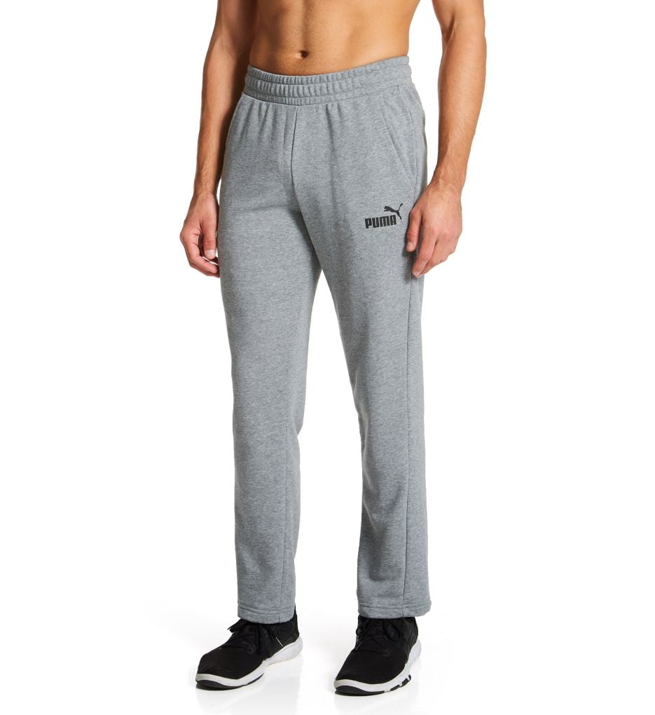 Men's Puma 586720 Essential Logo Sweat Pant (Medium Gray Heather S ...