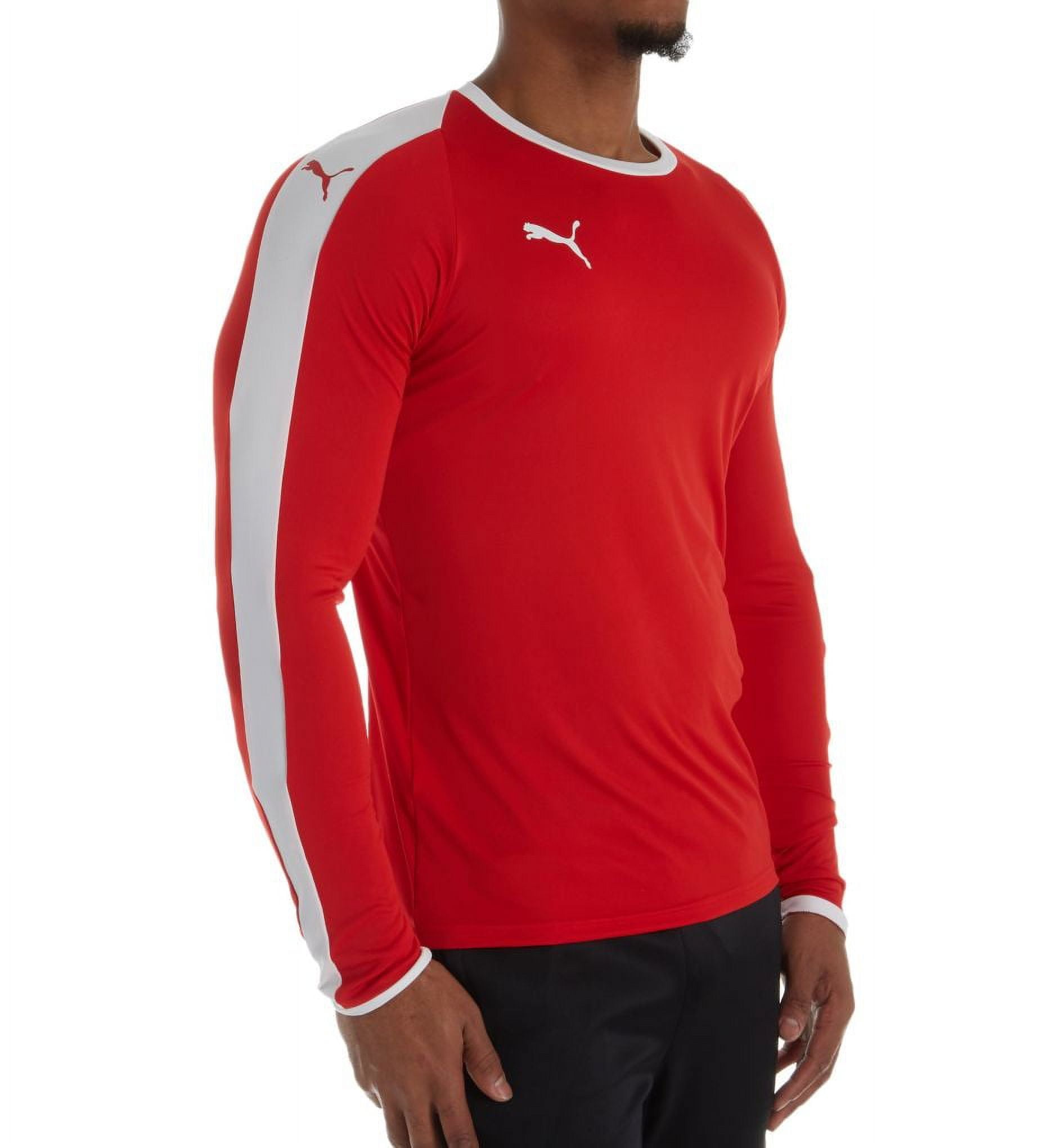 Men's Puma 703419 LIGA Core Long Sleeve Performance Jersey T-Shirt ...