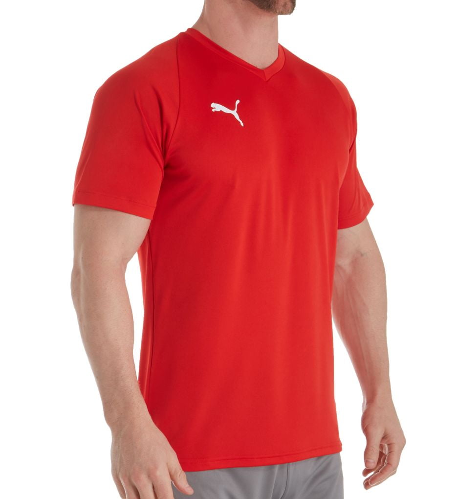 Men's Puma 703509 LIGA Core Performance Jersey T-Shirt (Puma Red L ...
