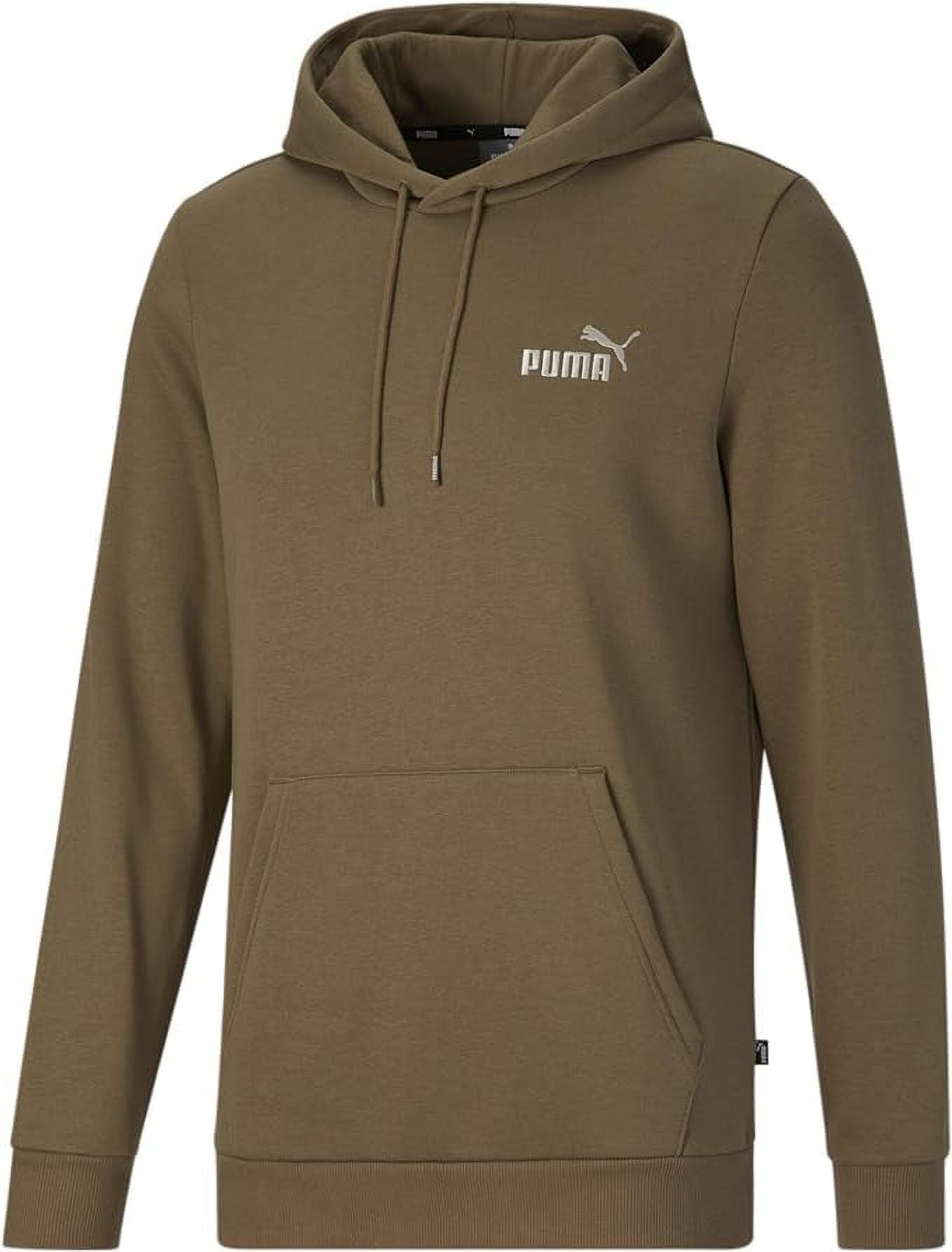 Men's Puma Chocolate Chip/Alpine Snow ESS+ Embroidery Logo Hoodie - S ...