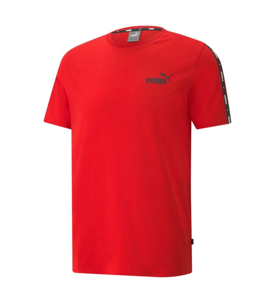 Men's Puma High Risk Red ESS+ Tape T-Shirt - S - Walmart.com