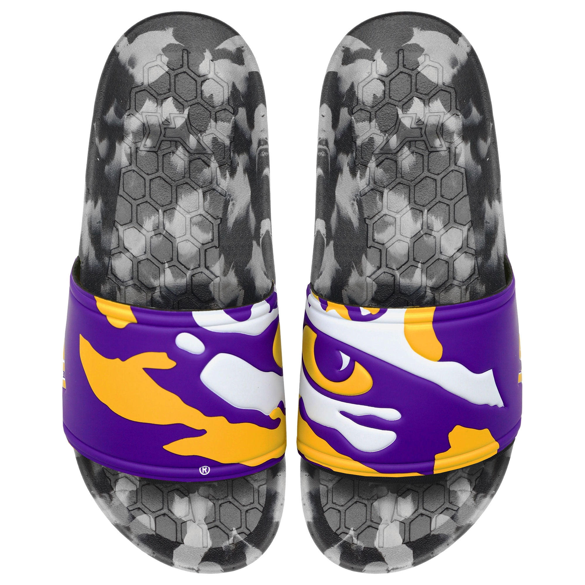 Men's Purple/Gold LSU Tigers Slydr Pro Slide Sandals - Walmart.com