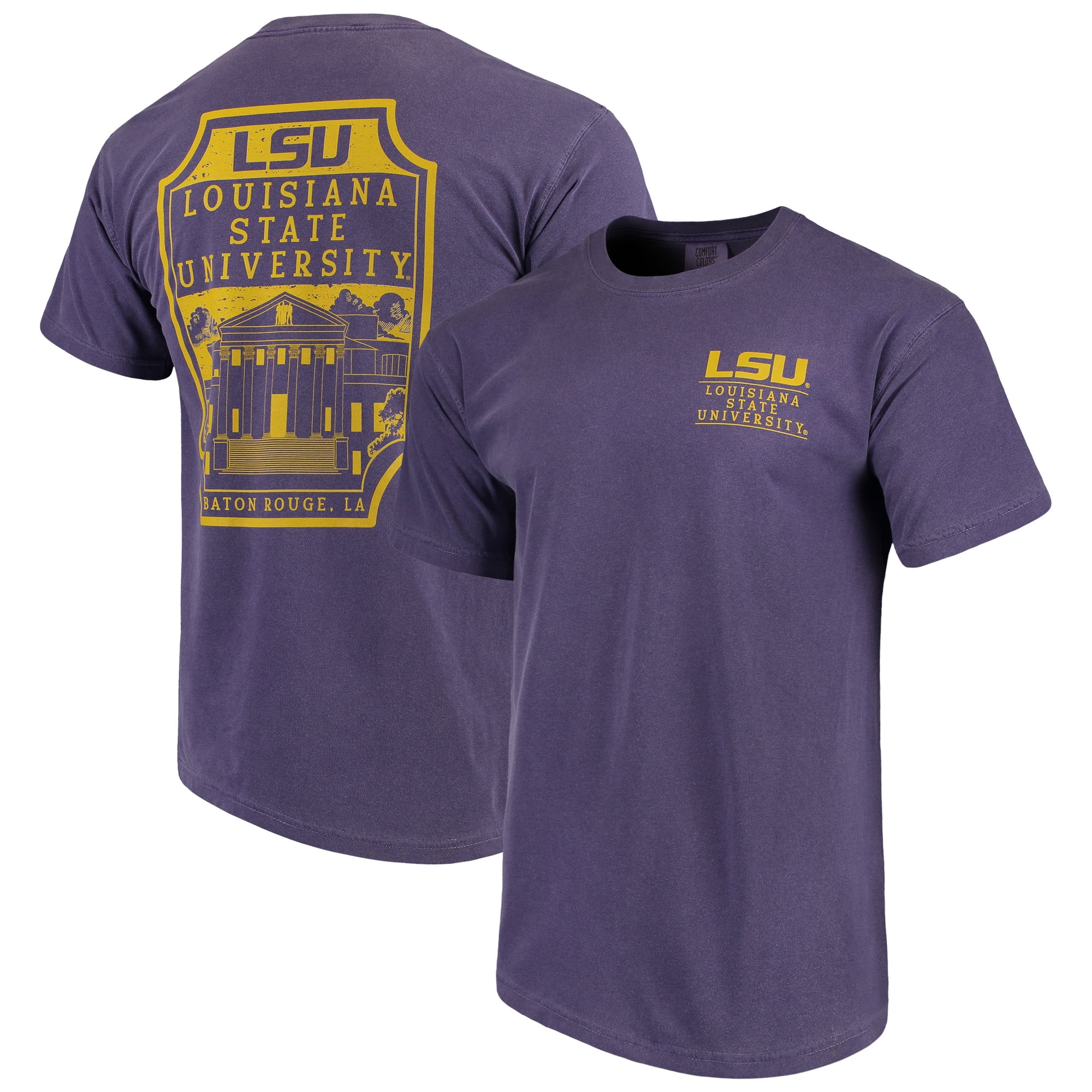 Men's Purple LSU Tigers Comfort Colors Campus Icon T-Shirt - Walmart.com